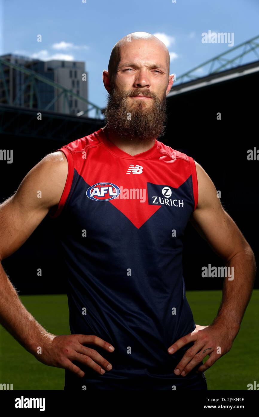 Max Gawn captain of Melbourne poses for a photo during the 2021 AFL ...