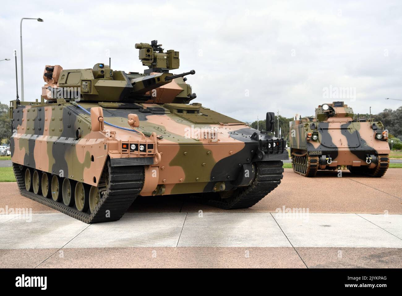 Hanwha Defence Australia’s Redback fighting vehicle and a M113 Armoured ...