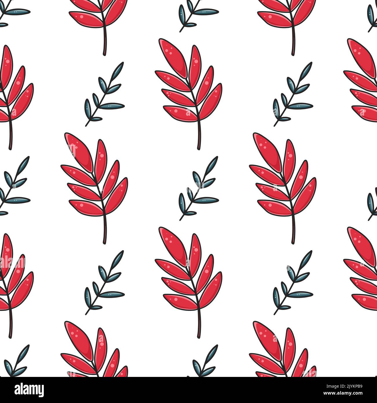 Bright colorful autumn leaves seamless pattern. Seasonal print with ...