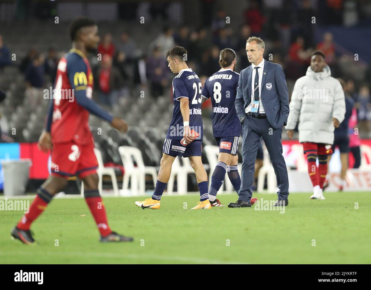 Victory coach Grant Brebner after their loss in the A-League match ...