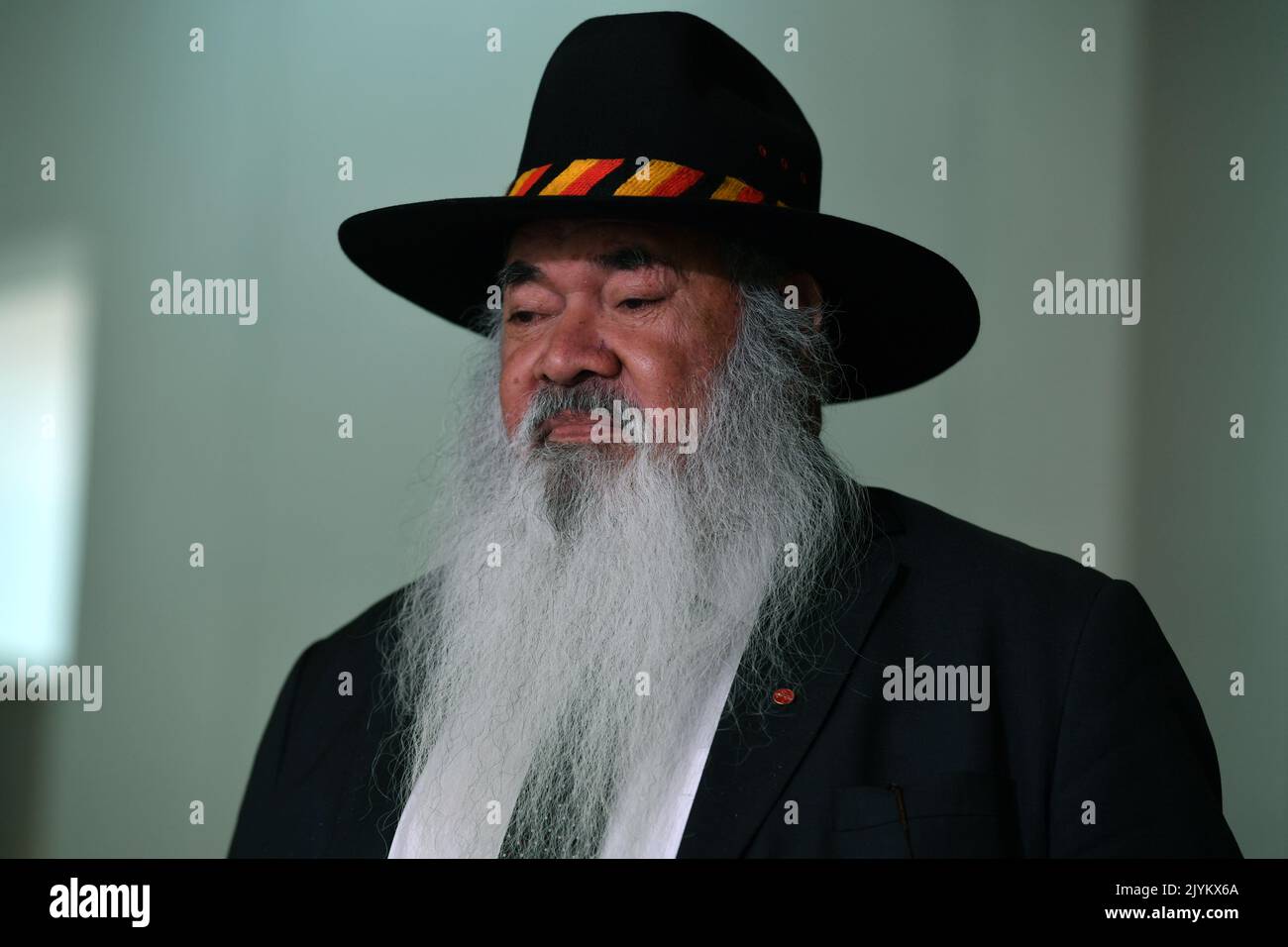 Labor senator Pat Dodson at a press conference at Parliament House in ...