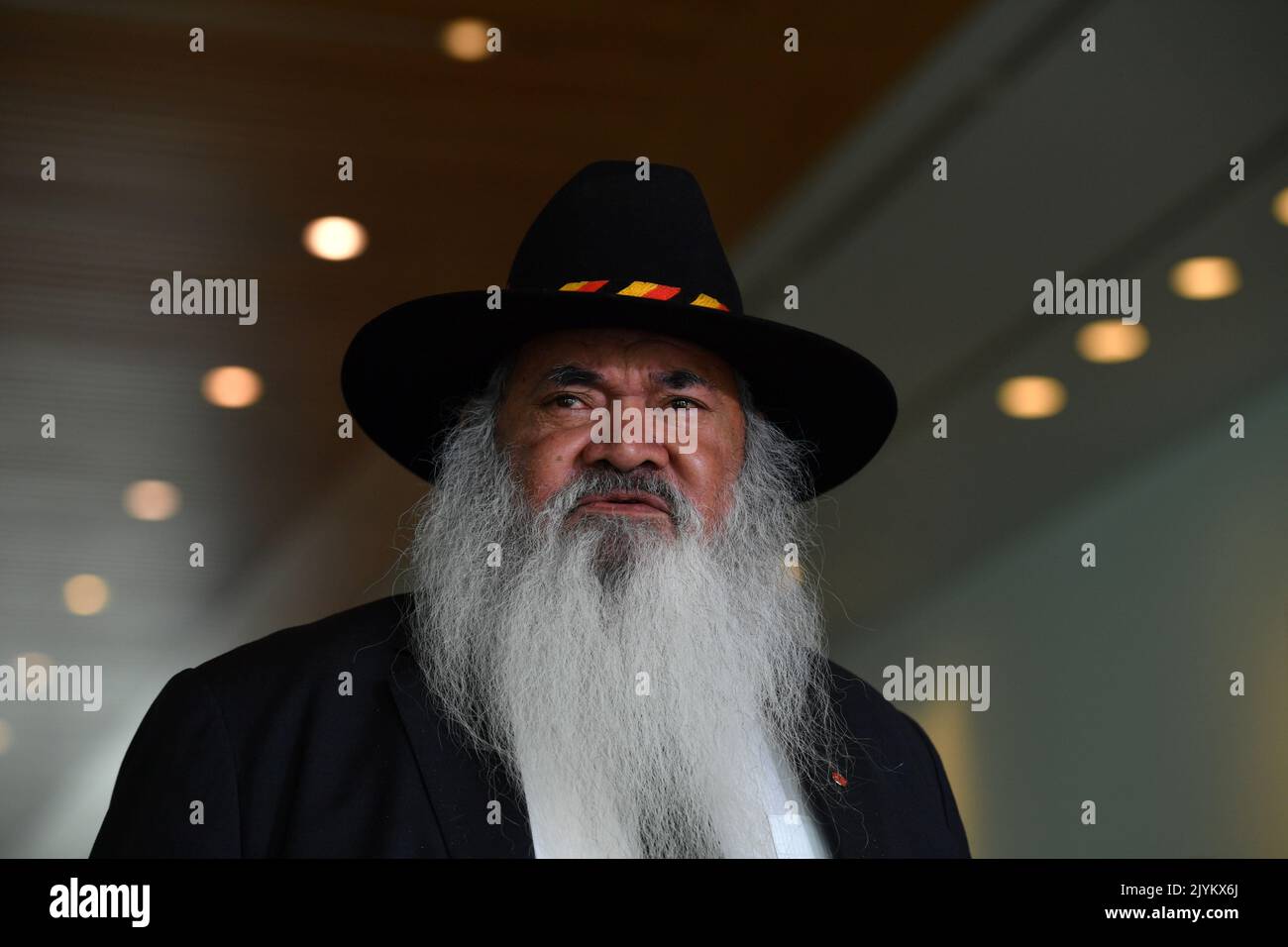 Labor senator Pat Dodson at a press conference at Parliament House in ...
