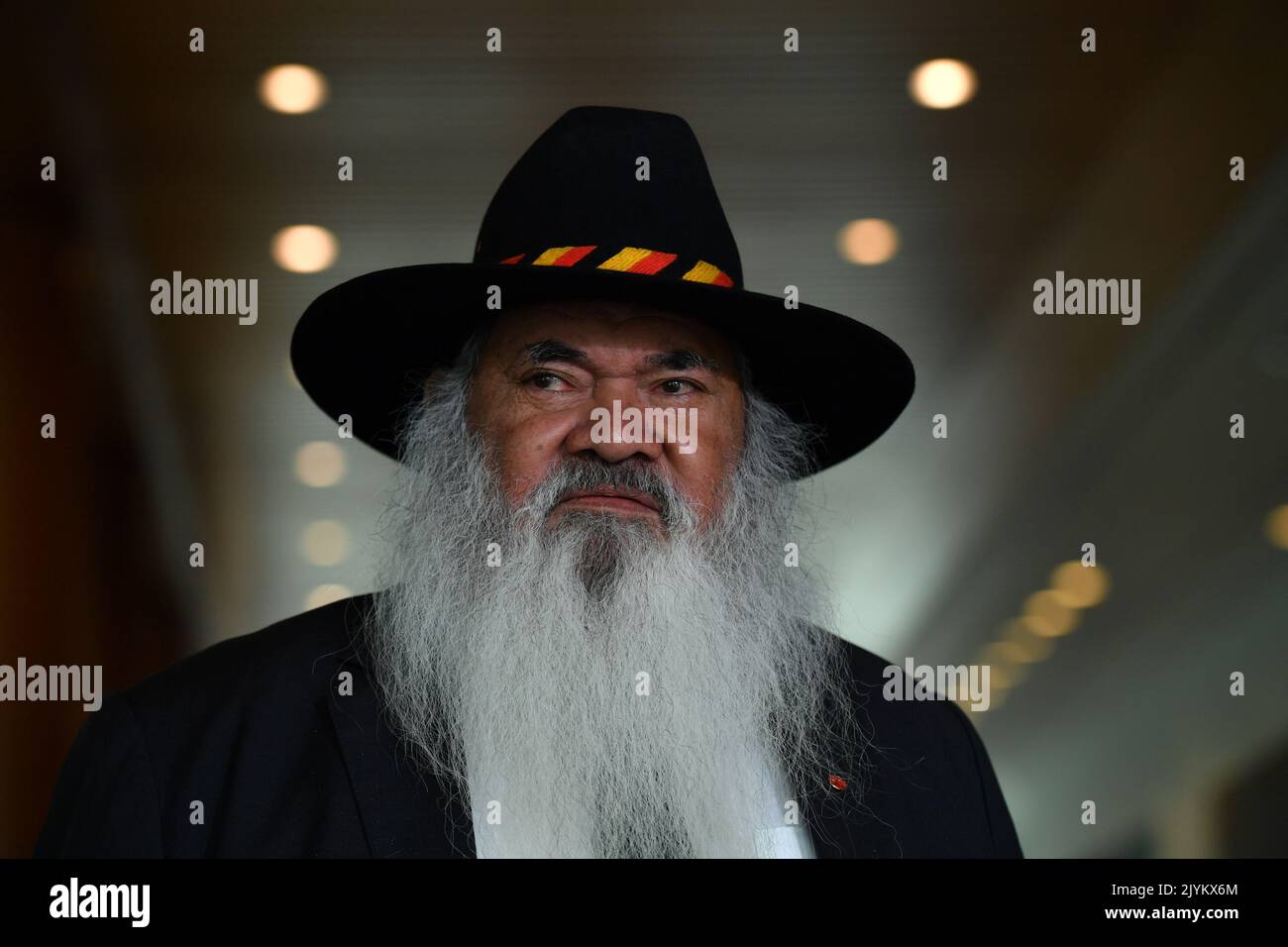 Labor senator Pat Dodson at a press conference at Parliament House in ...