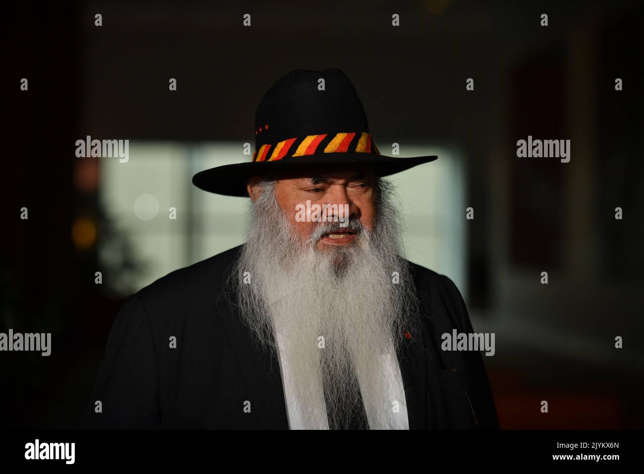 Labor senator Pat Dodson at a press conference at Parliament House in ...