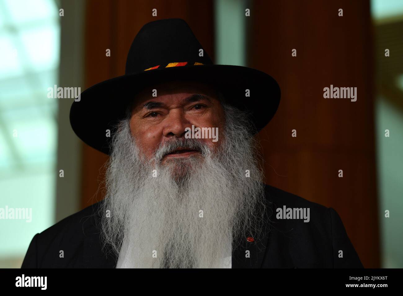 Labor senator Pat Dodson at a press conference at Parliament House in ...
