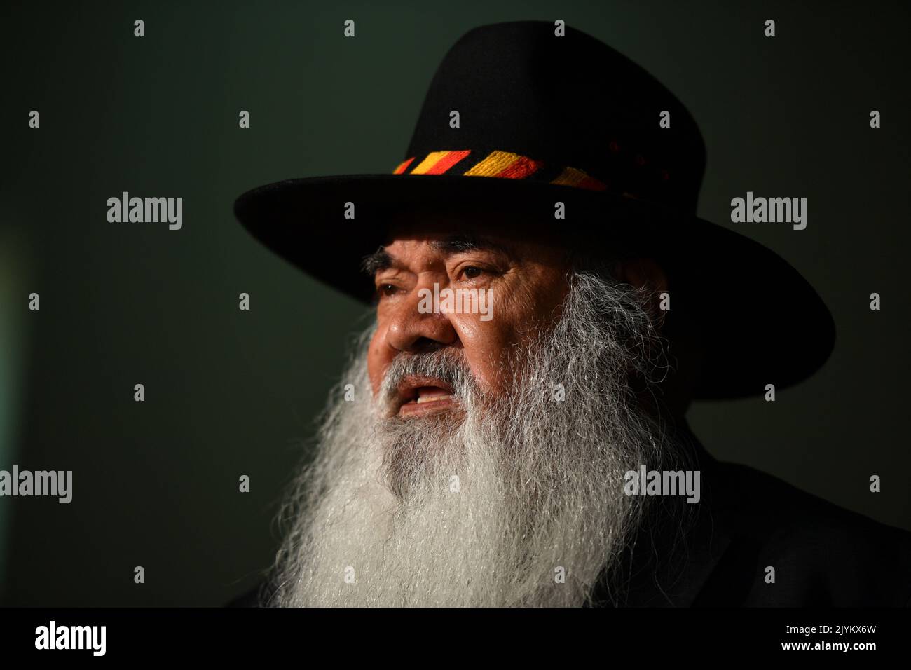 Labor senator Pat Dodson at a press conference at Parliament House in ...