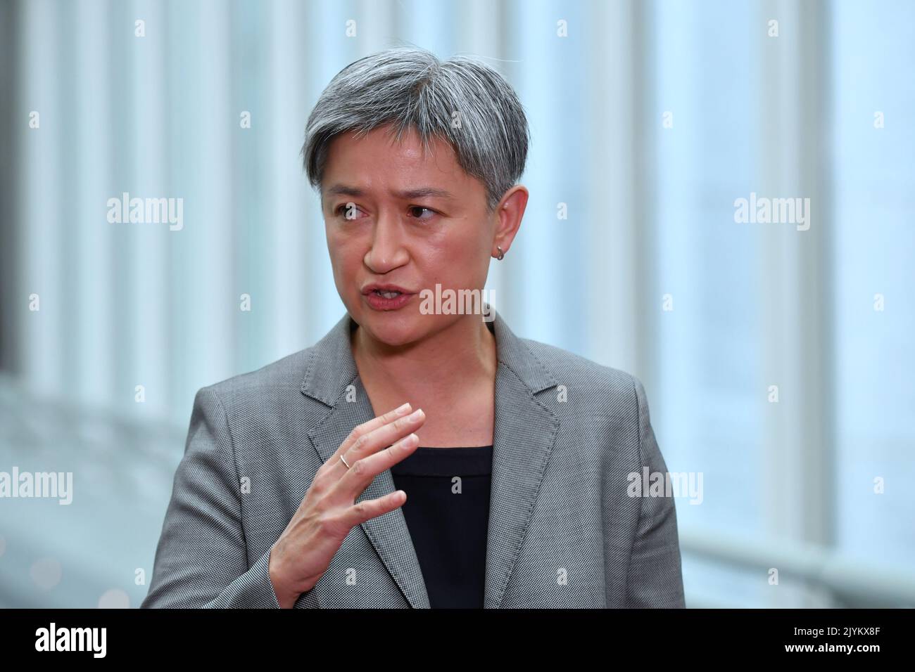 Shadow Minister for Foreign Affairs Penny Wong at a press conference at ...