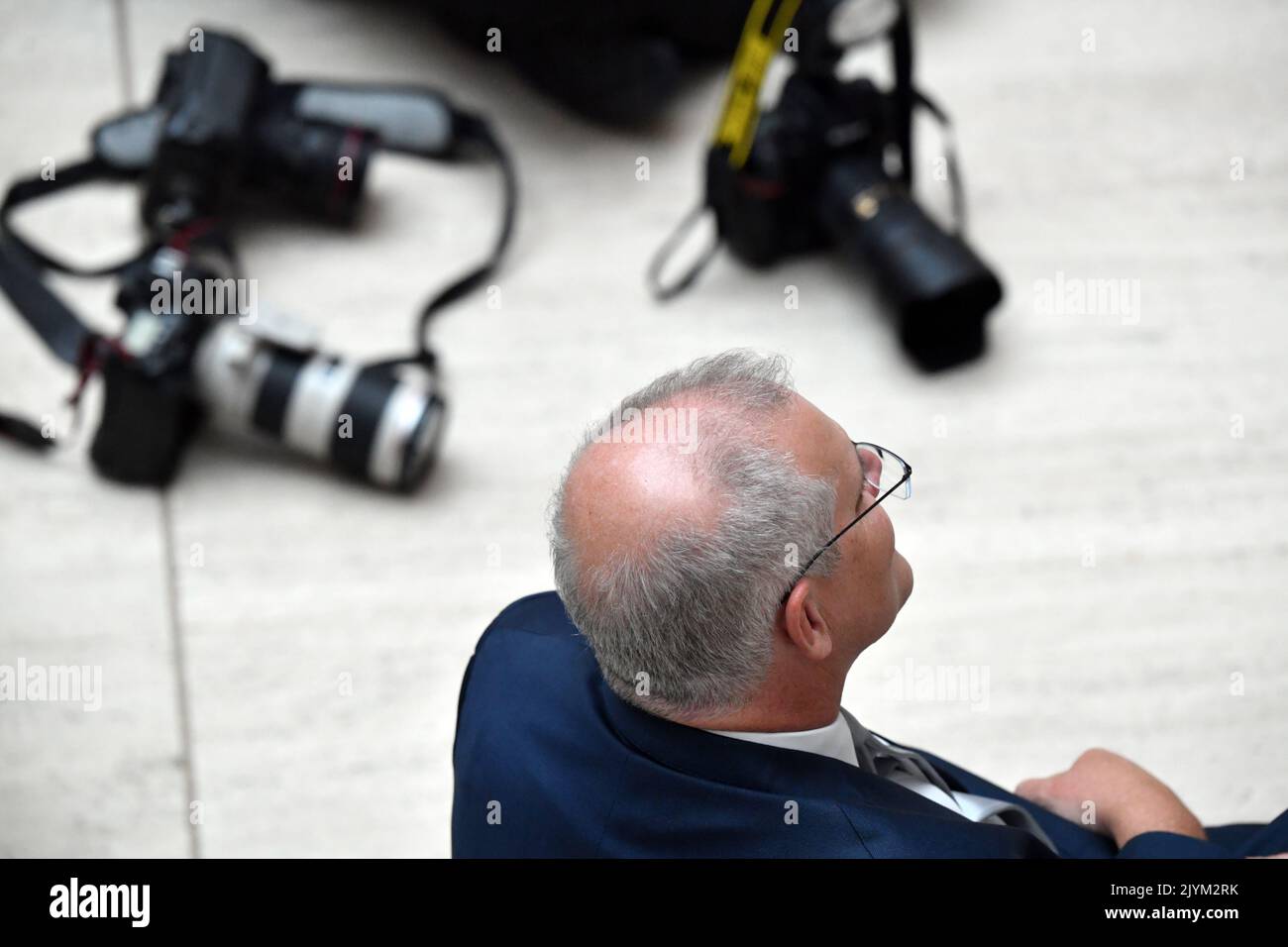 Prime Minister Scott Morrison at the unveiling of former Senate ...