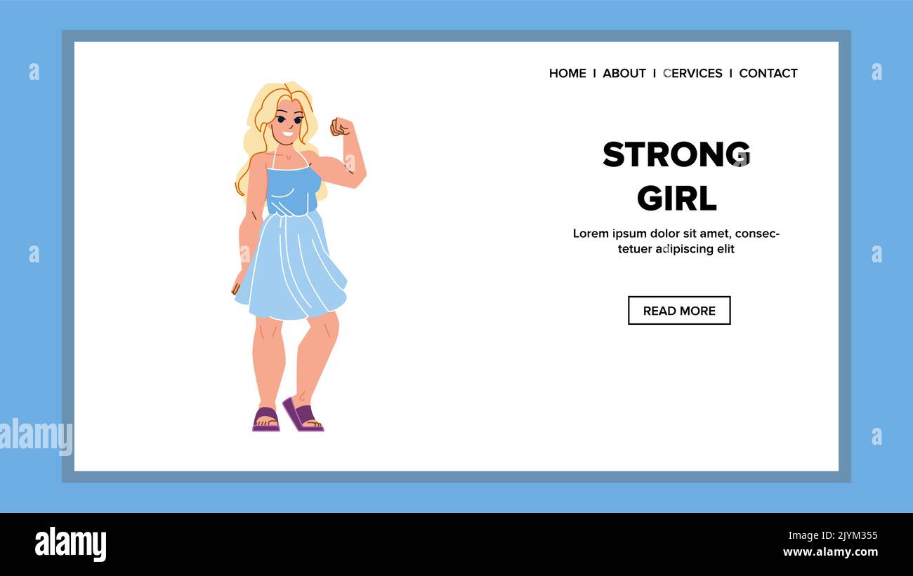 strong girl vector Stock Vector Image & Art - Alamy