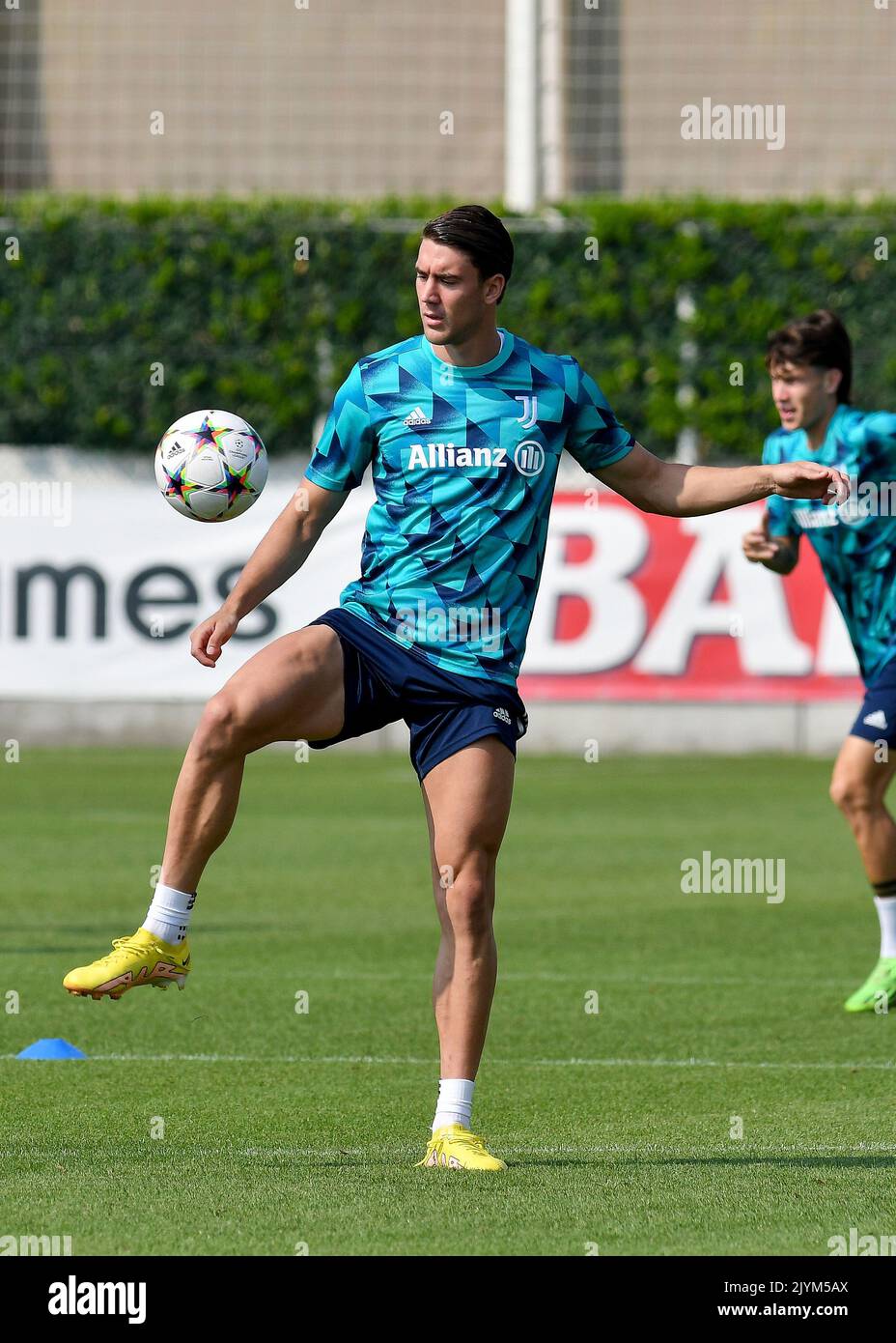 Dusan Vlahovic of Juventus FC during Training Session at JTC on ...