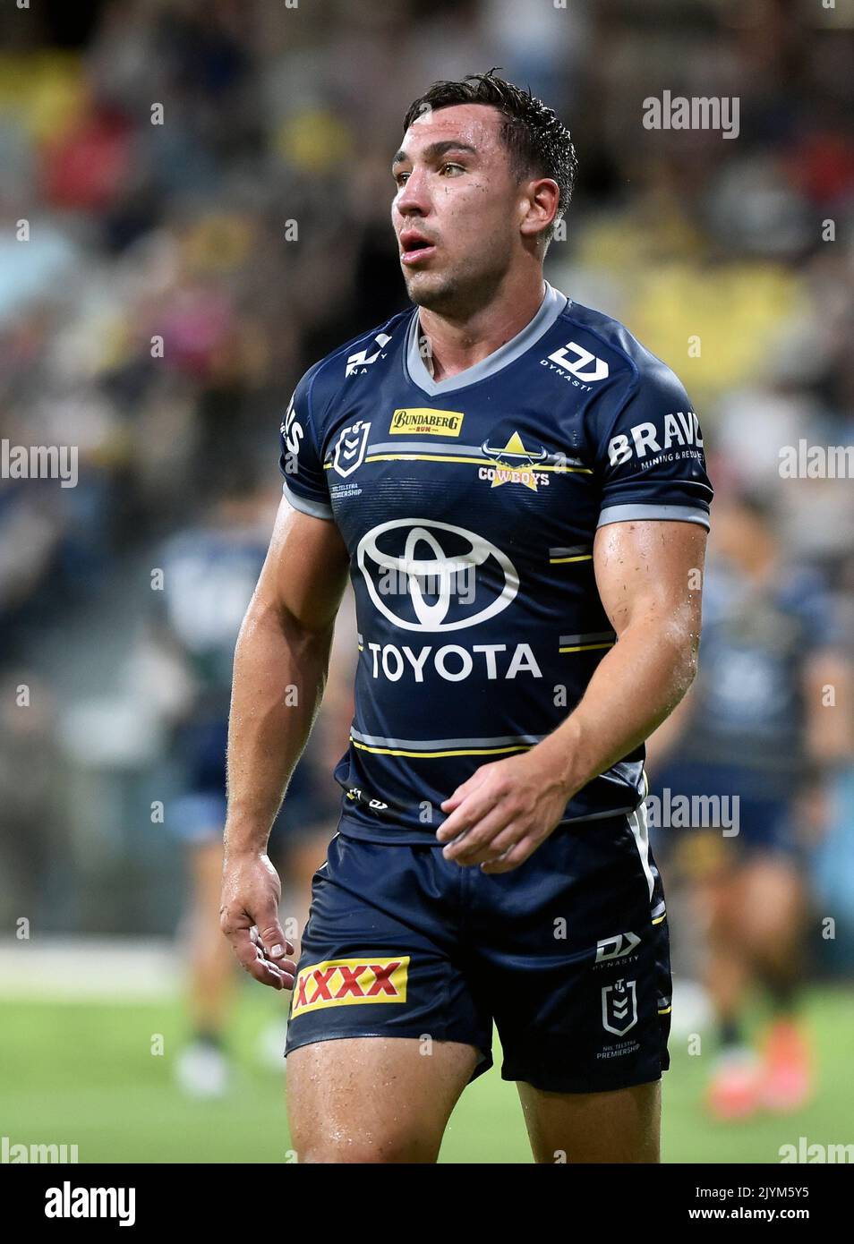 Reece Robson leaves the ground during the Round 2 NRL match between the ...