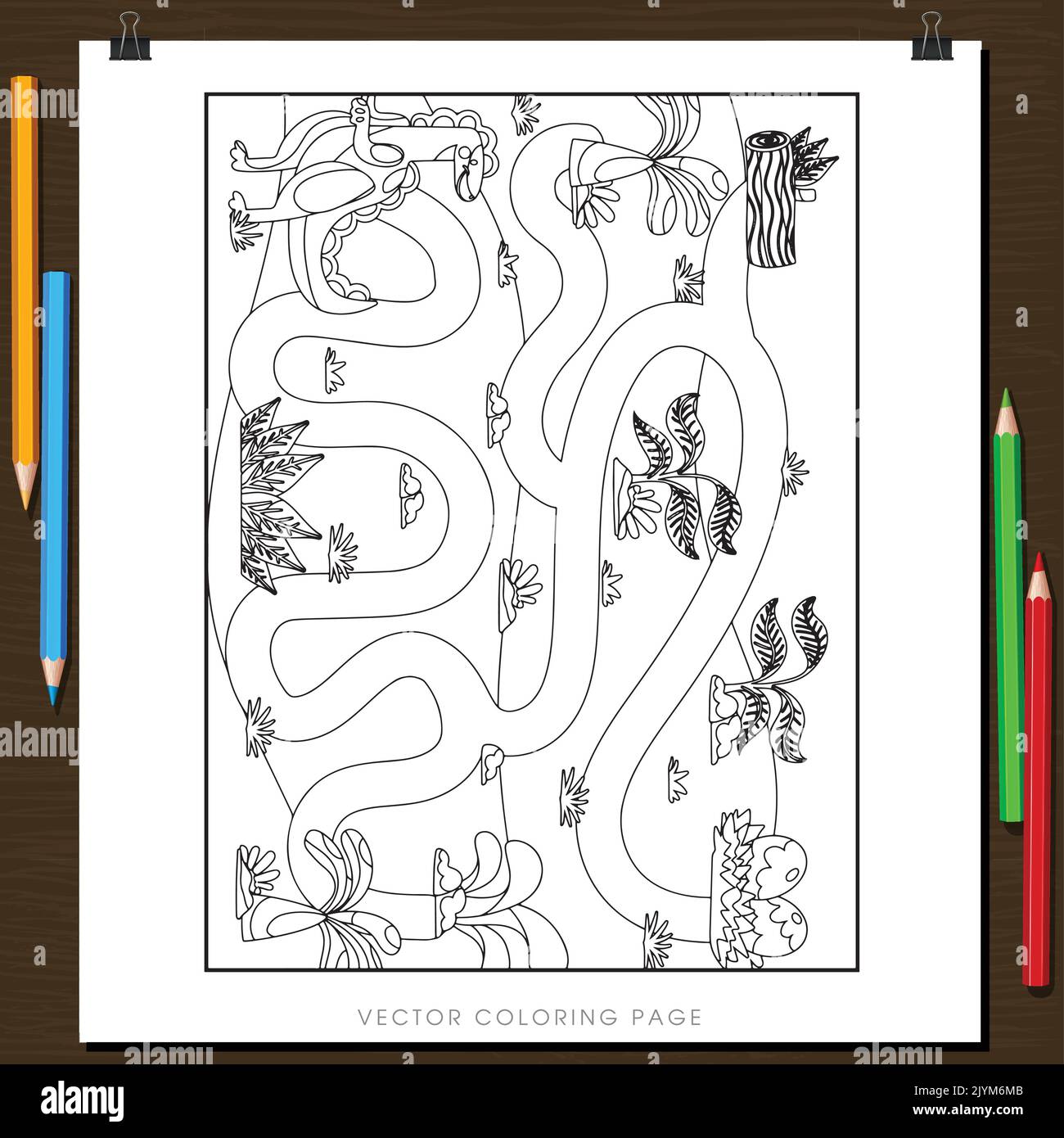 Coloring maze game hi-res stock photography and images - Alamy