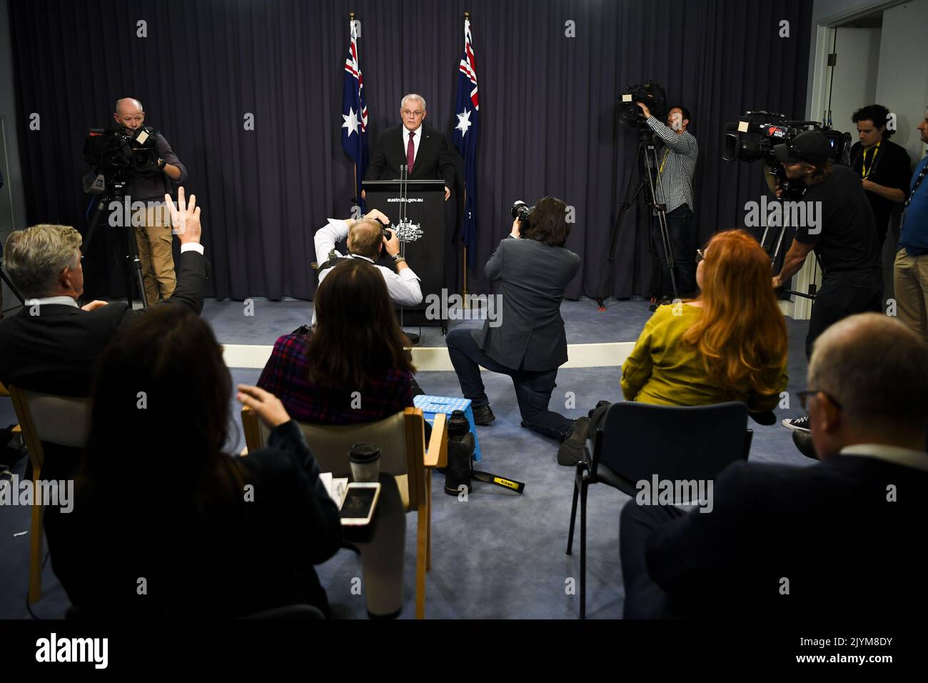 Australian Prime Minister Scott Morrison speaks during a press ...