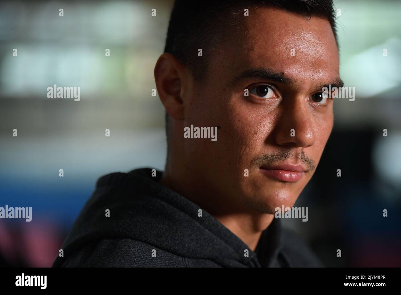 Australian boxer Tim Tszyu speaks to media at the PCYC in Rockdale ...