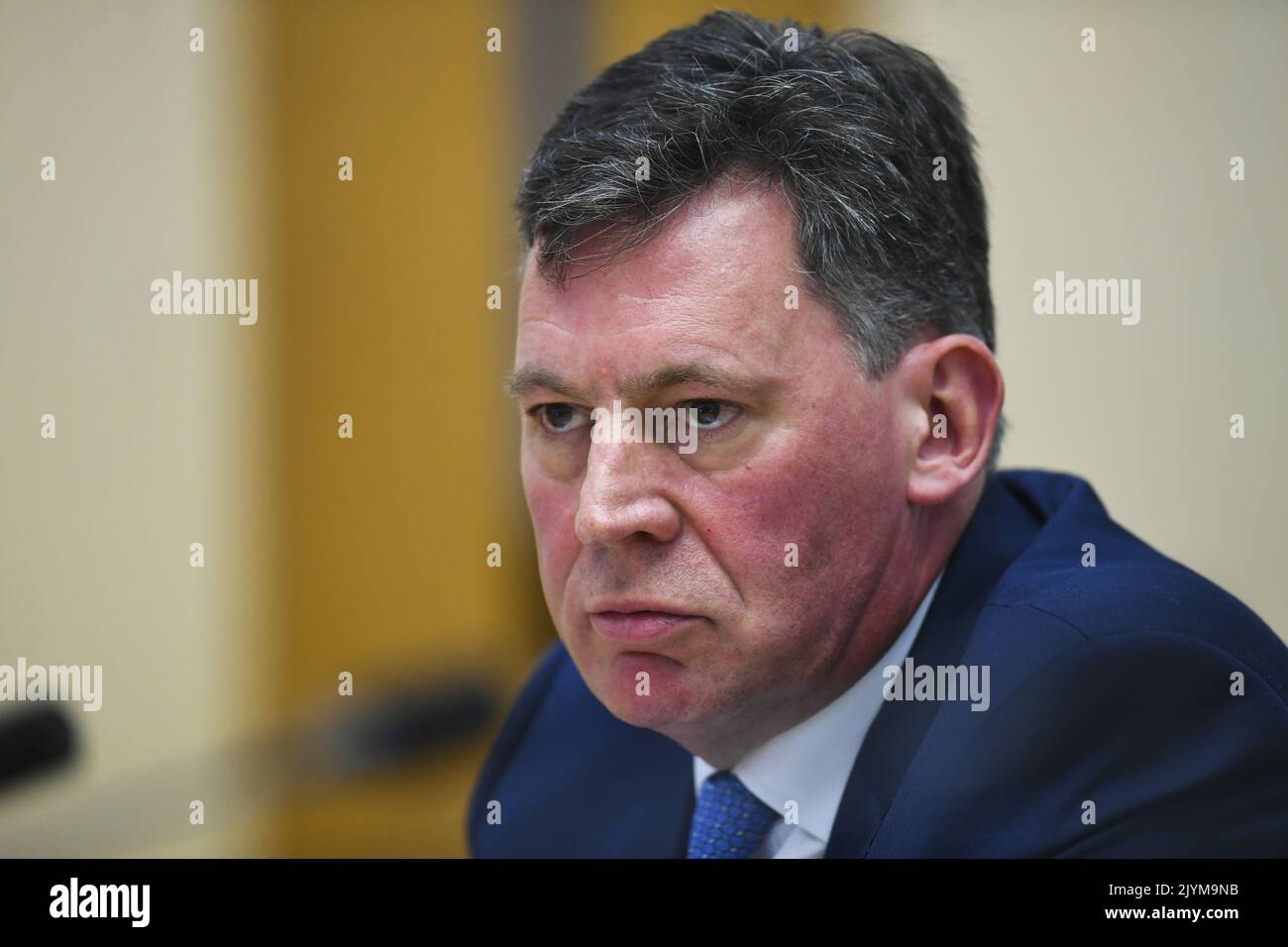 General Manager of Comcare Justin Napier speaks during Senate Estimates ...