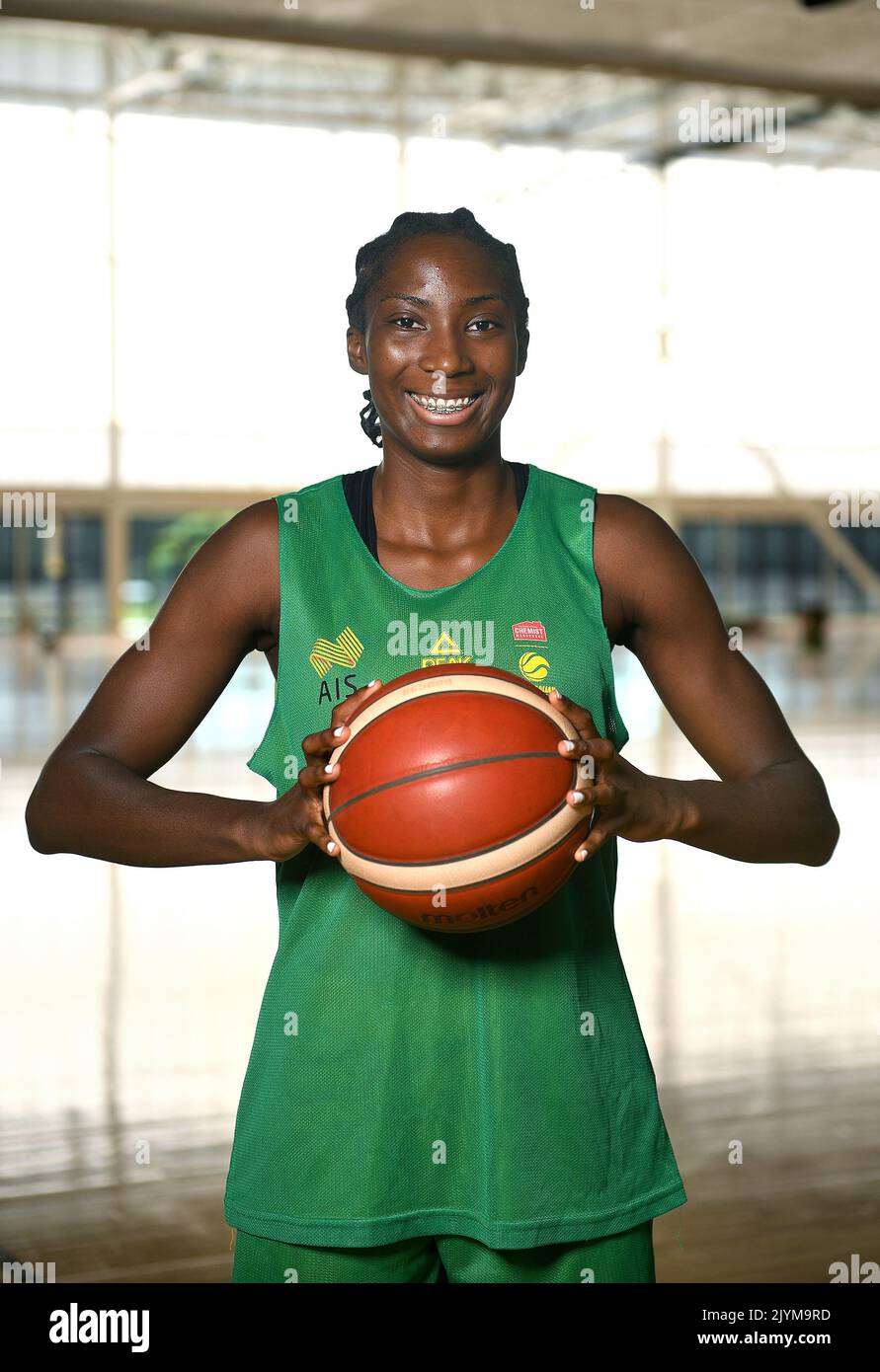 Ezi Magbegor poses for a photograph prior to an Australian Opals ...