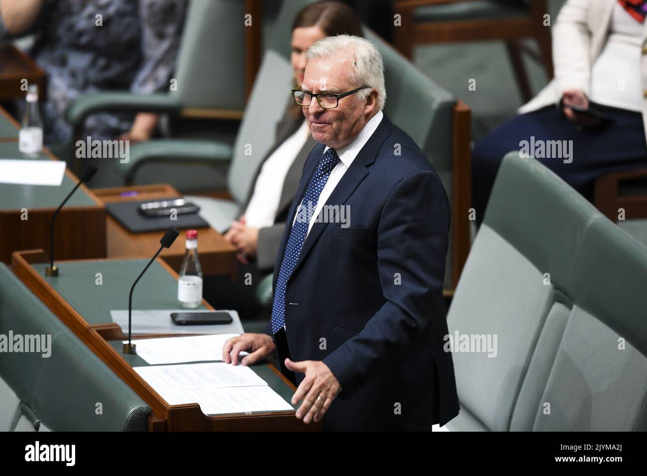 Outgoing Labor member for Fowler Chris Hayes speaks during House of ...