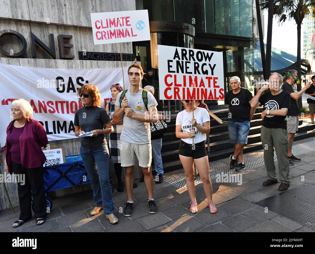 Protestors are seen during an Extinction Rebellion Protest outside the ...