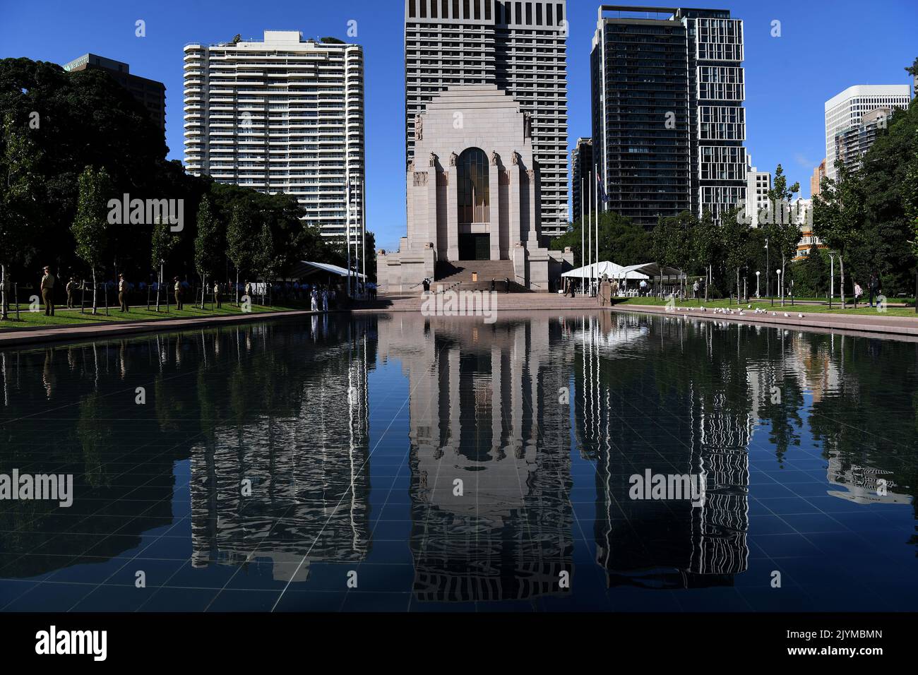 General view of the ANZAC War Memorial and Pool of Reflection during a ...