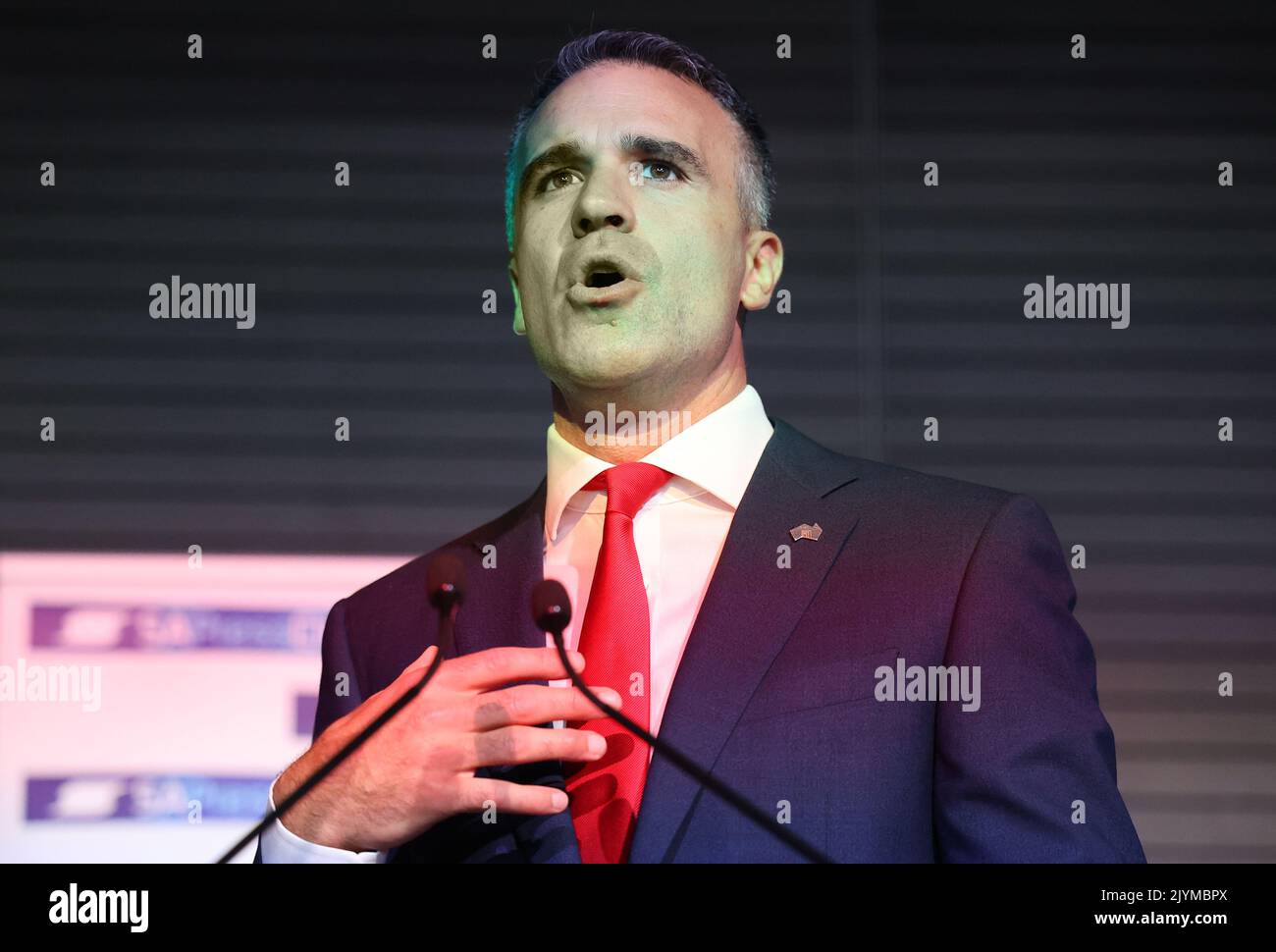 Leader of the opposition Peter Malinauskas during a leaders debate at ...
