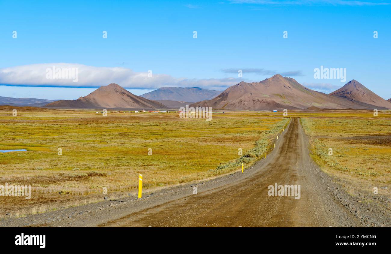Moedrudalur, the highest inhabited farm in Austurland, Iceland Stock ...