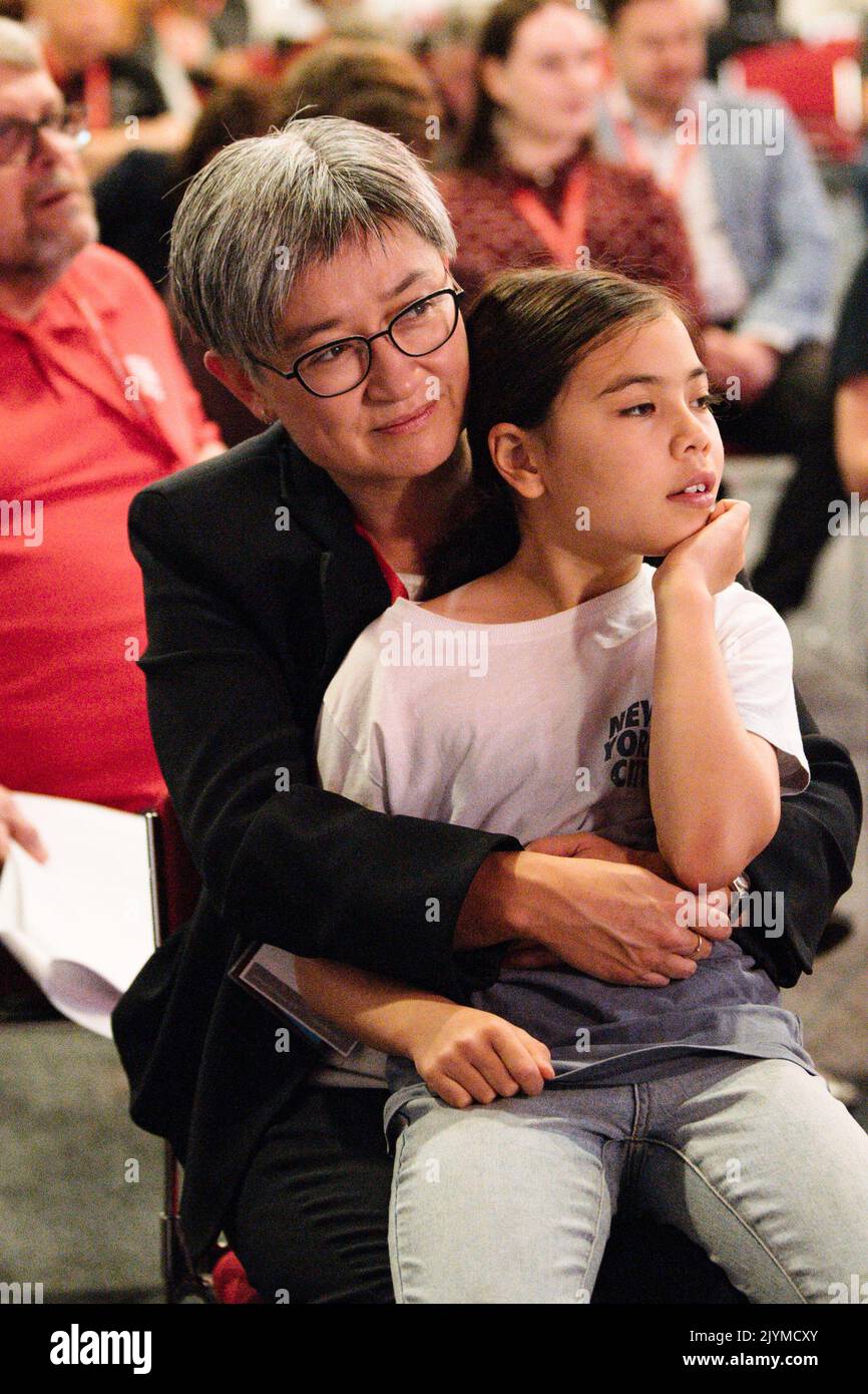 Senator for South Australia Penny Wong with her daughter Alexandra Wong ...