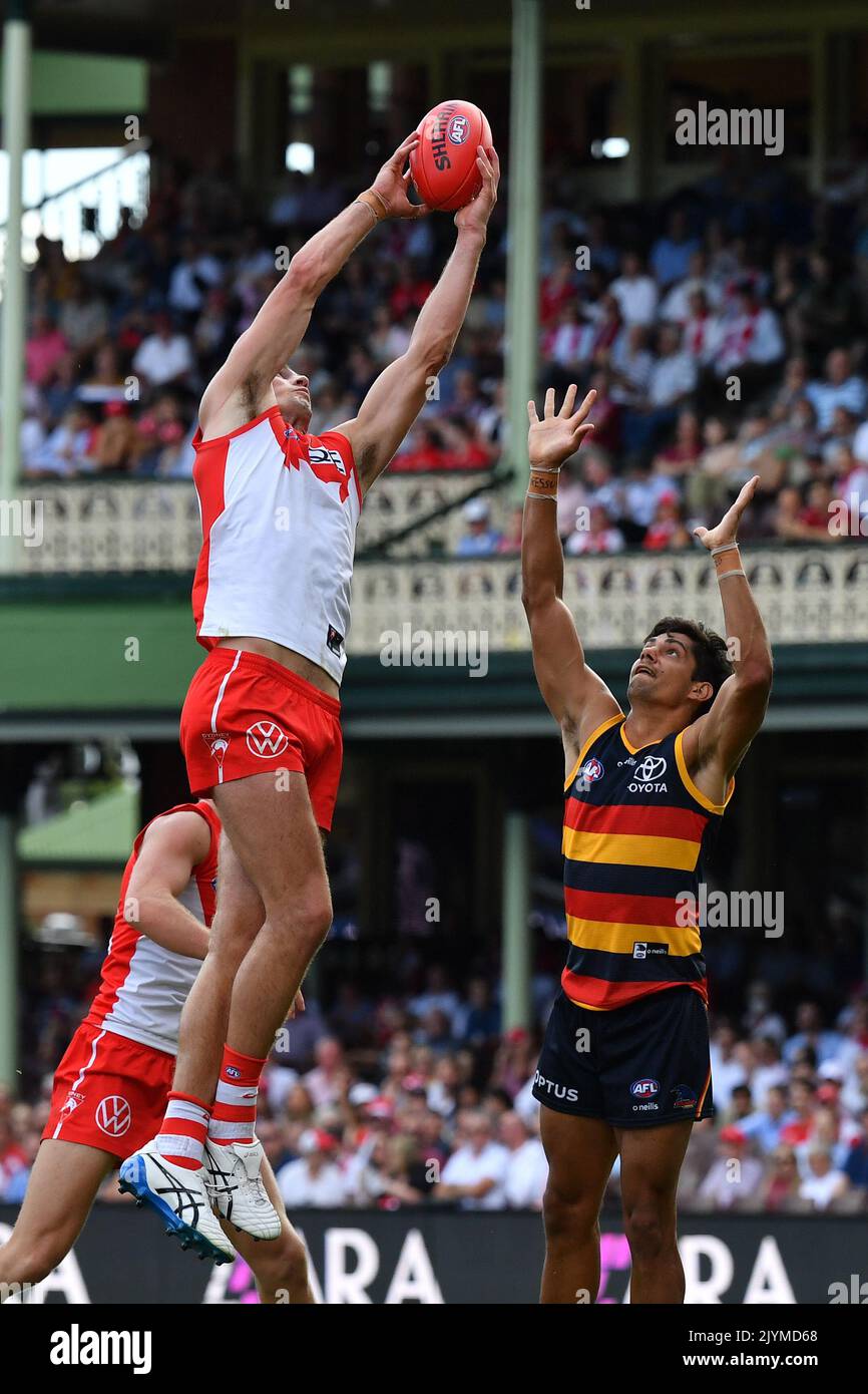 Tom McCartin of the Swans during the Round 2 AFL match between the ...