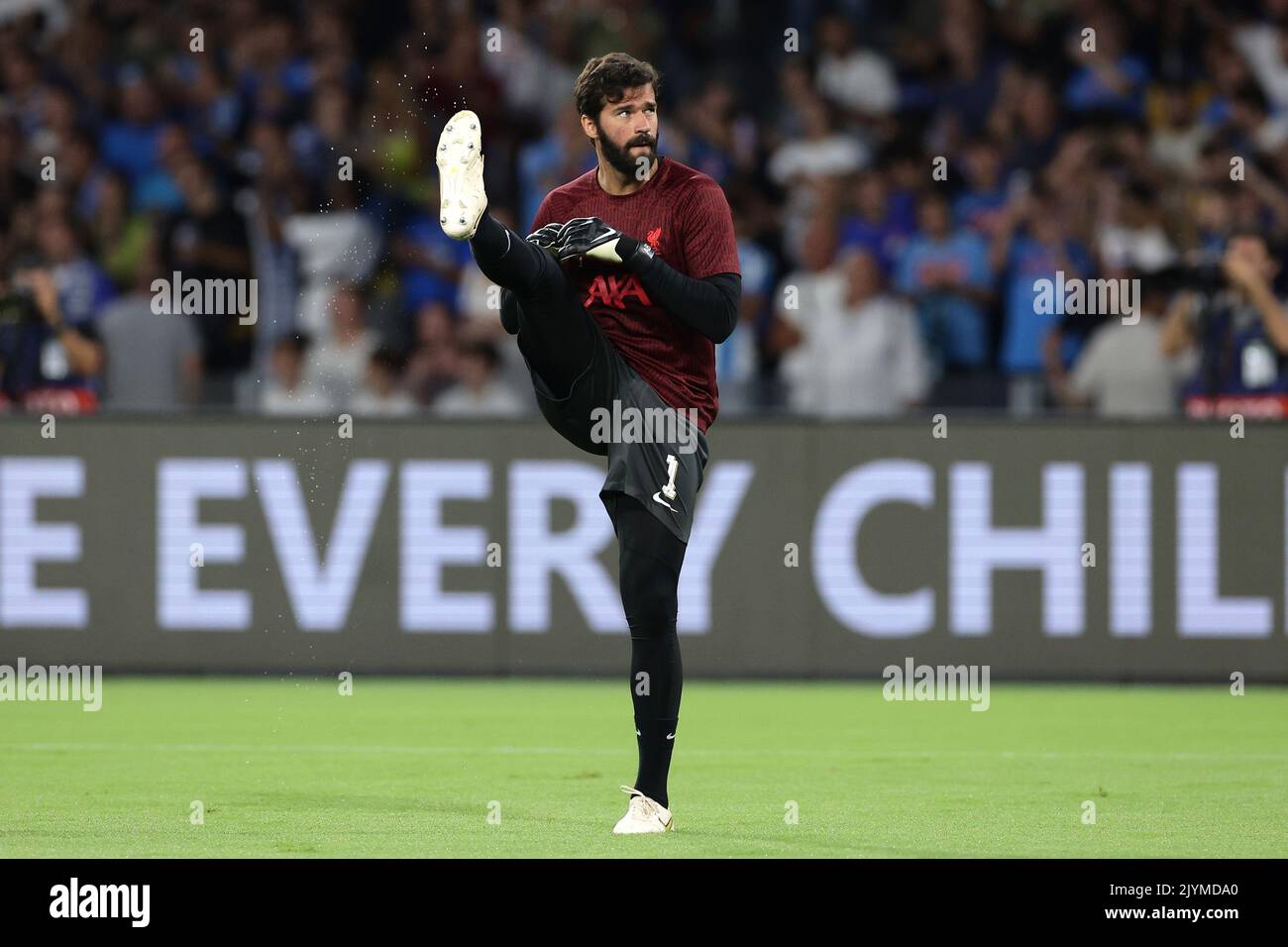 Alisson Becker of Liverpool FC prior to the Champions League Group A ...