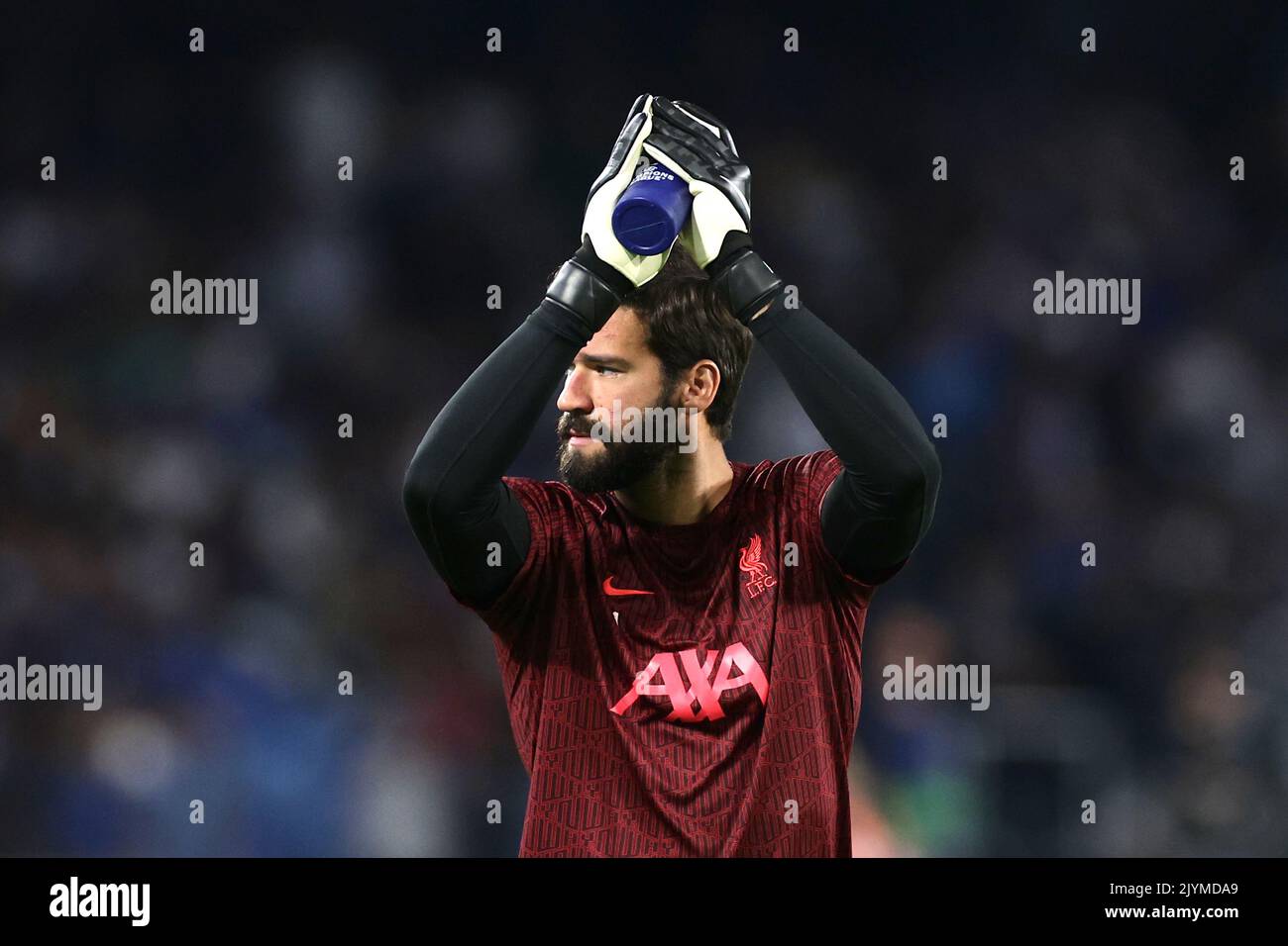 Alisson Becker of Liverpool FC prior to the Champions League Group A ...