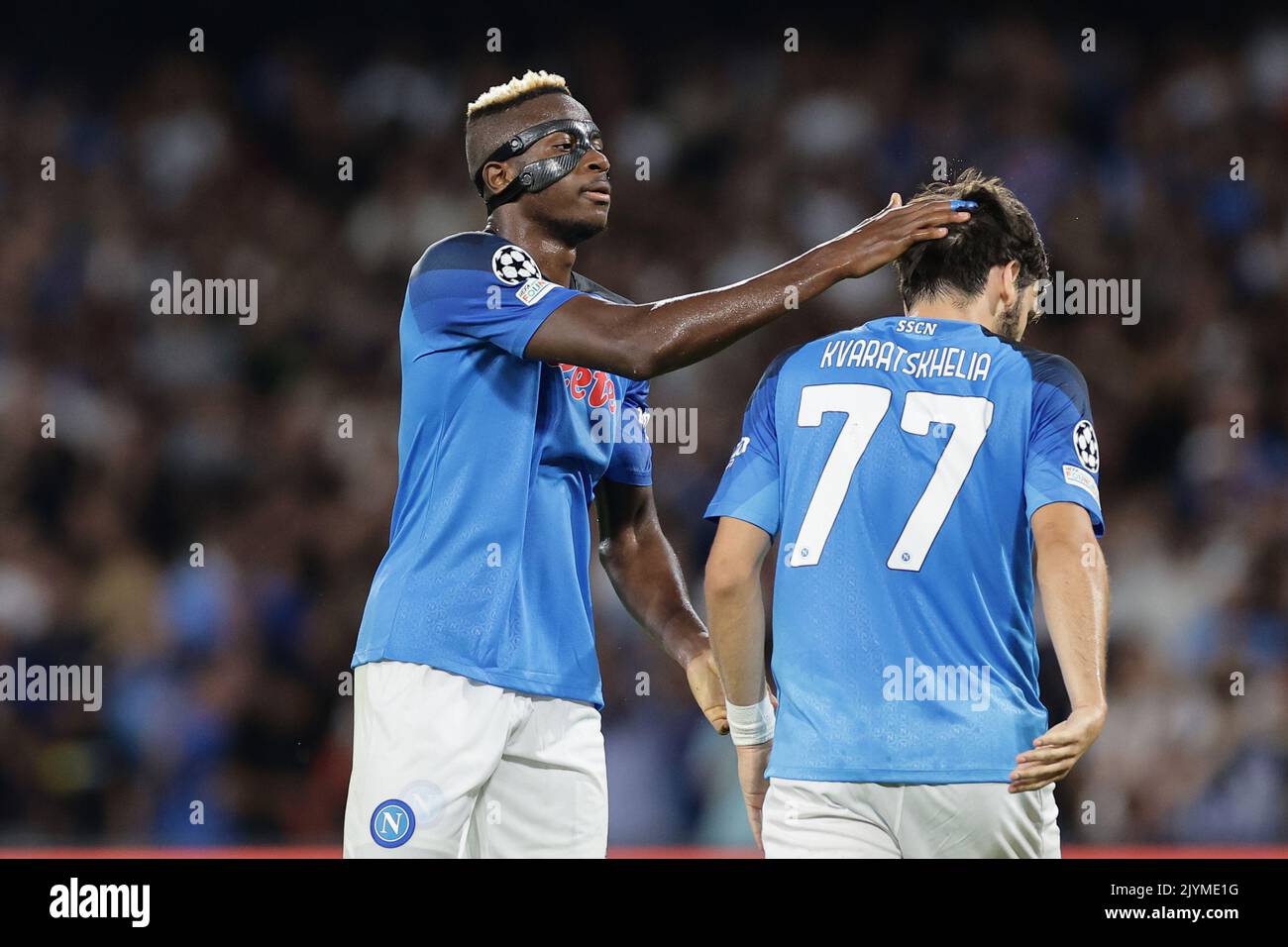 Victor Osimhen of SSC Napoli and Khvicha Kvaratskhelia during the ...