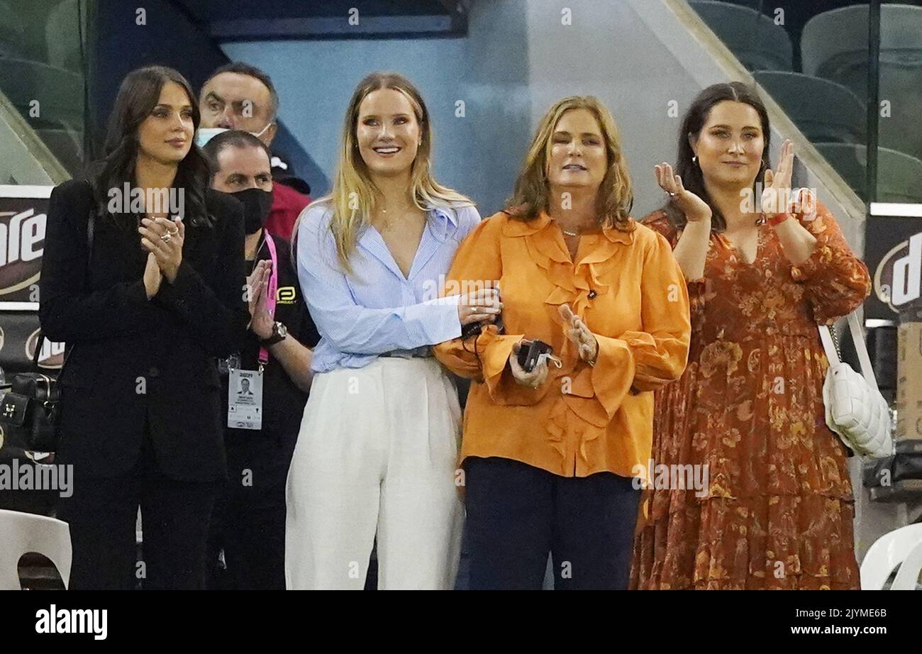 Danny Frawley's wife Anita Frawley and three daughters Chelsea, Keeley ...