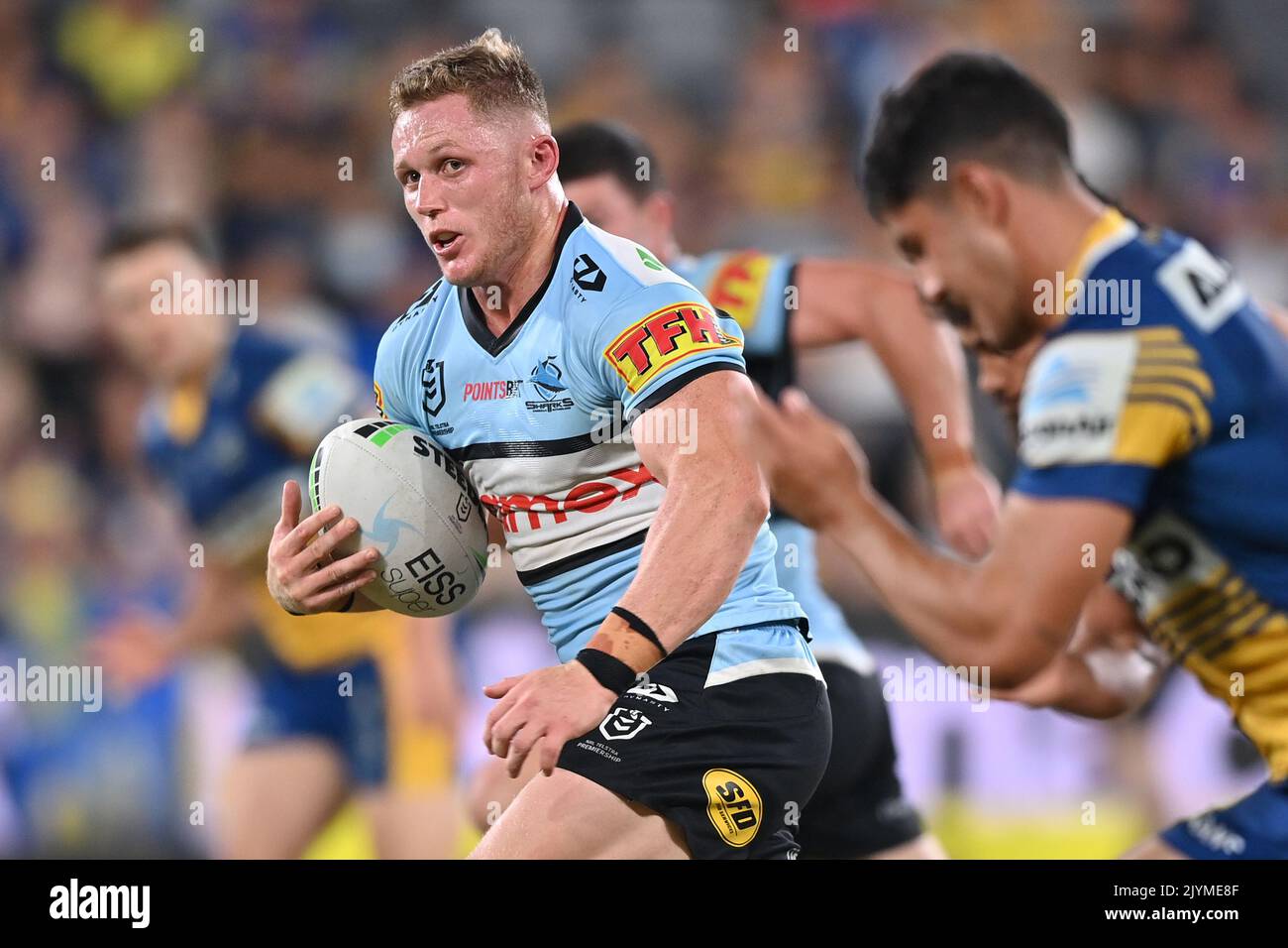 Teig Wilton of the Sharks during the Round 3 NRL match between the ...