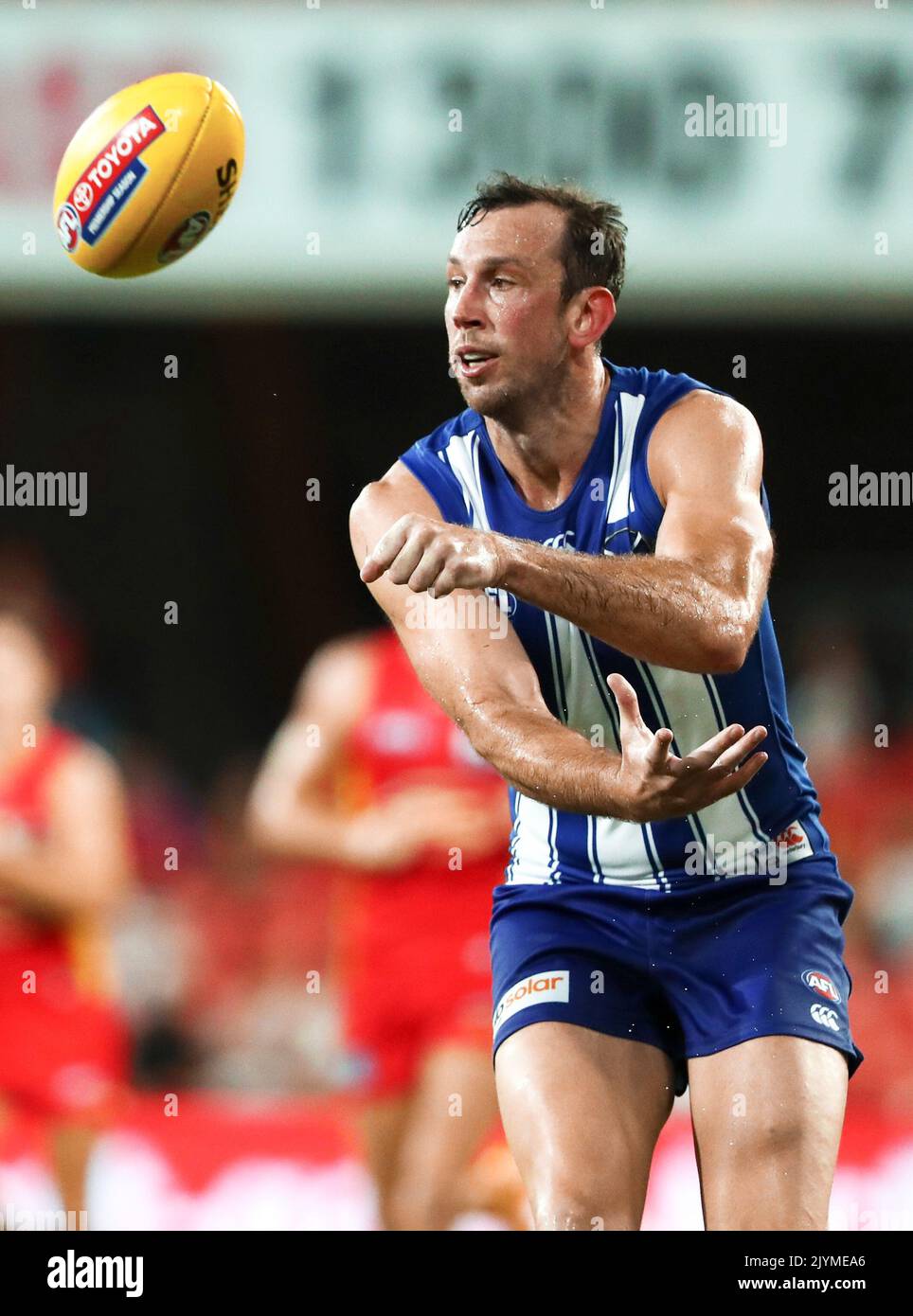 Todd Goldstein The Roos in action during the Round 2 AFL match between ...