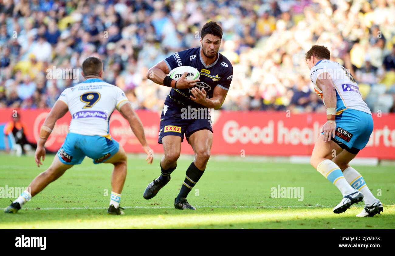 Jordan McLean for the Cowboys during the Round 3 NRL match between the ...