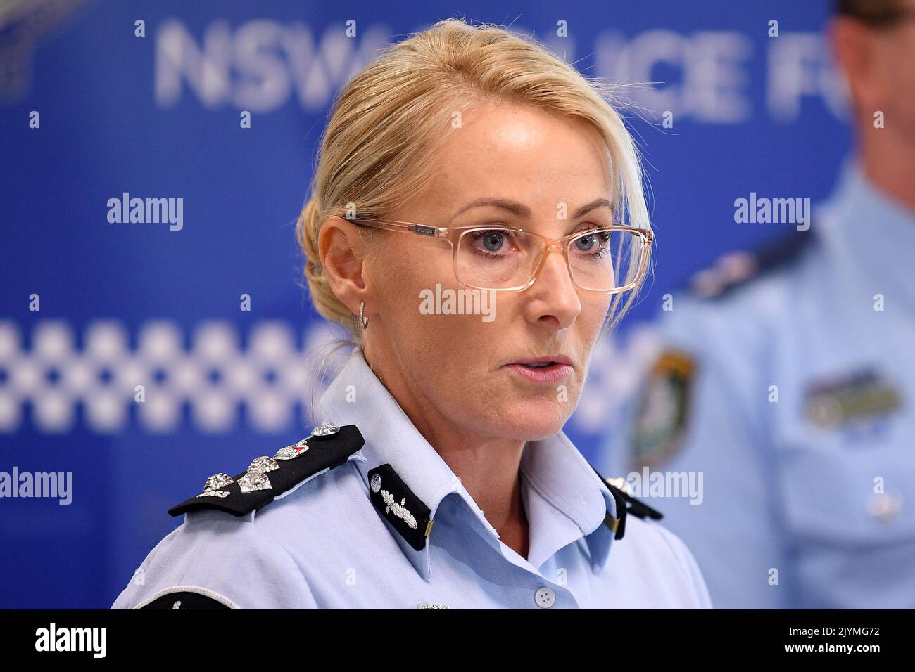 AFP Commander Investigations Kirsty Schofield speaks to media during a ...