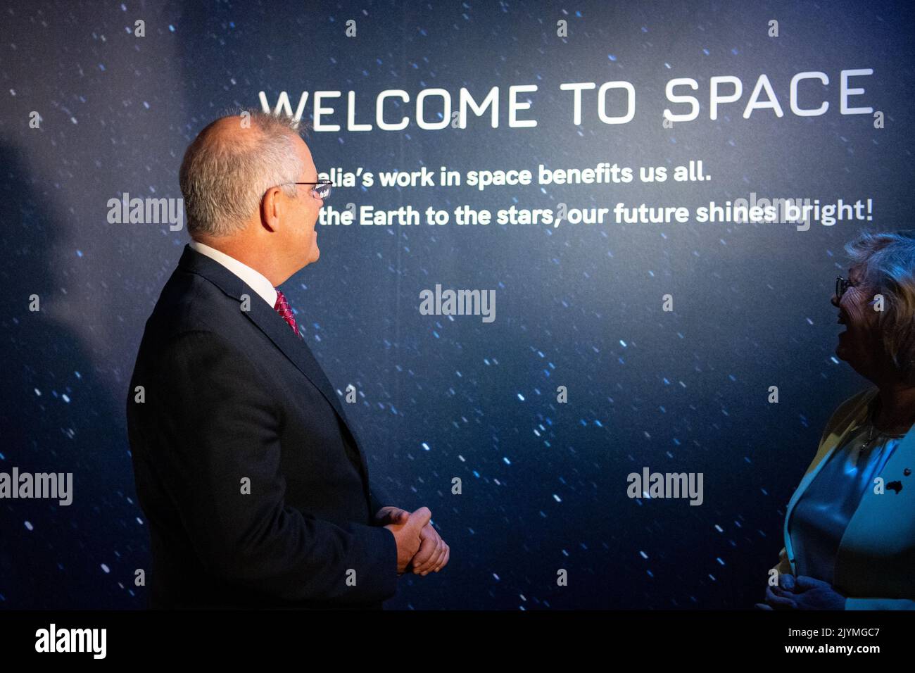 Prime Minister Scott Morrison during the launch of the Australian Space ...
