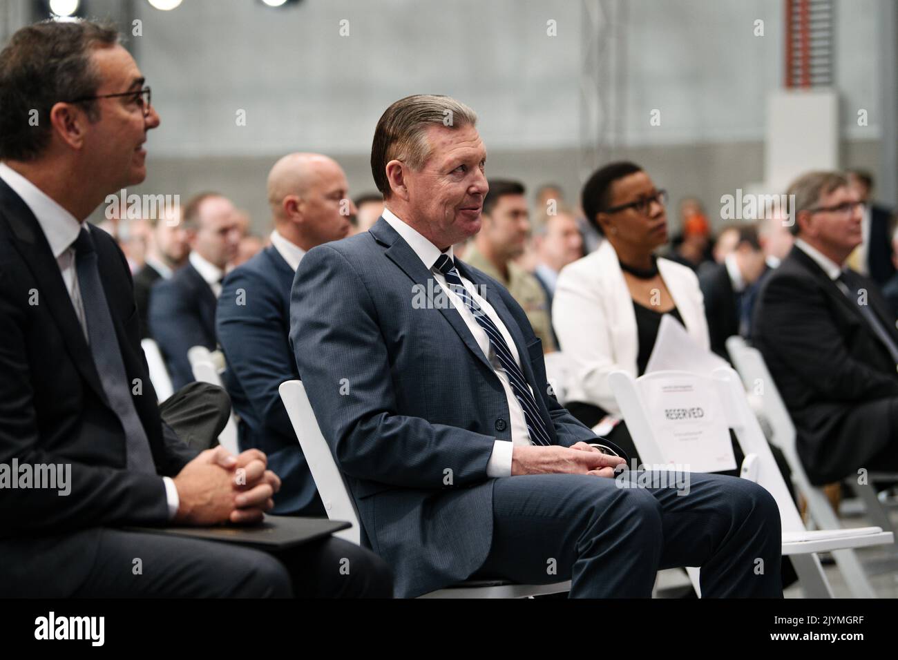 Raytheon Managing Director Michael Ward during the opening of Raytheon ...