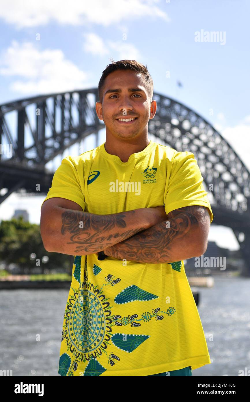 Olympian Maurice Longbottom (Rugby 7’s) wears an Olympic Rugby shirt ...