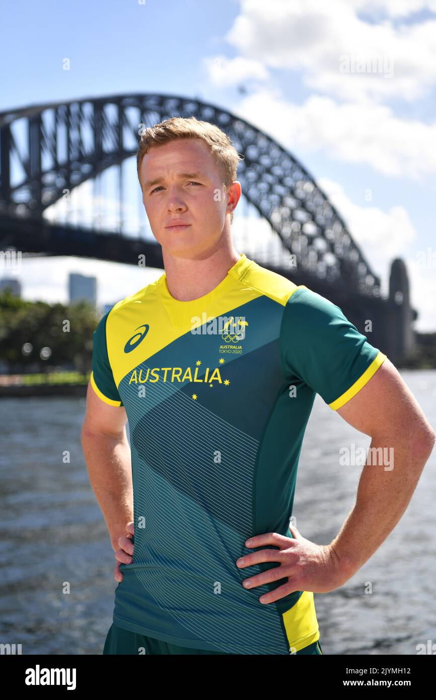 Olympian Henry Hutchison (Rugby 7’s) during the launch of the ...