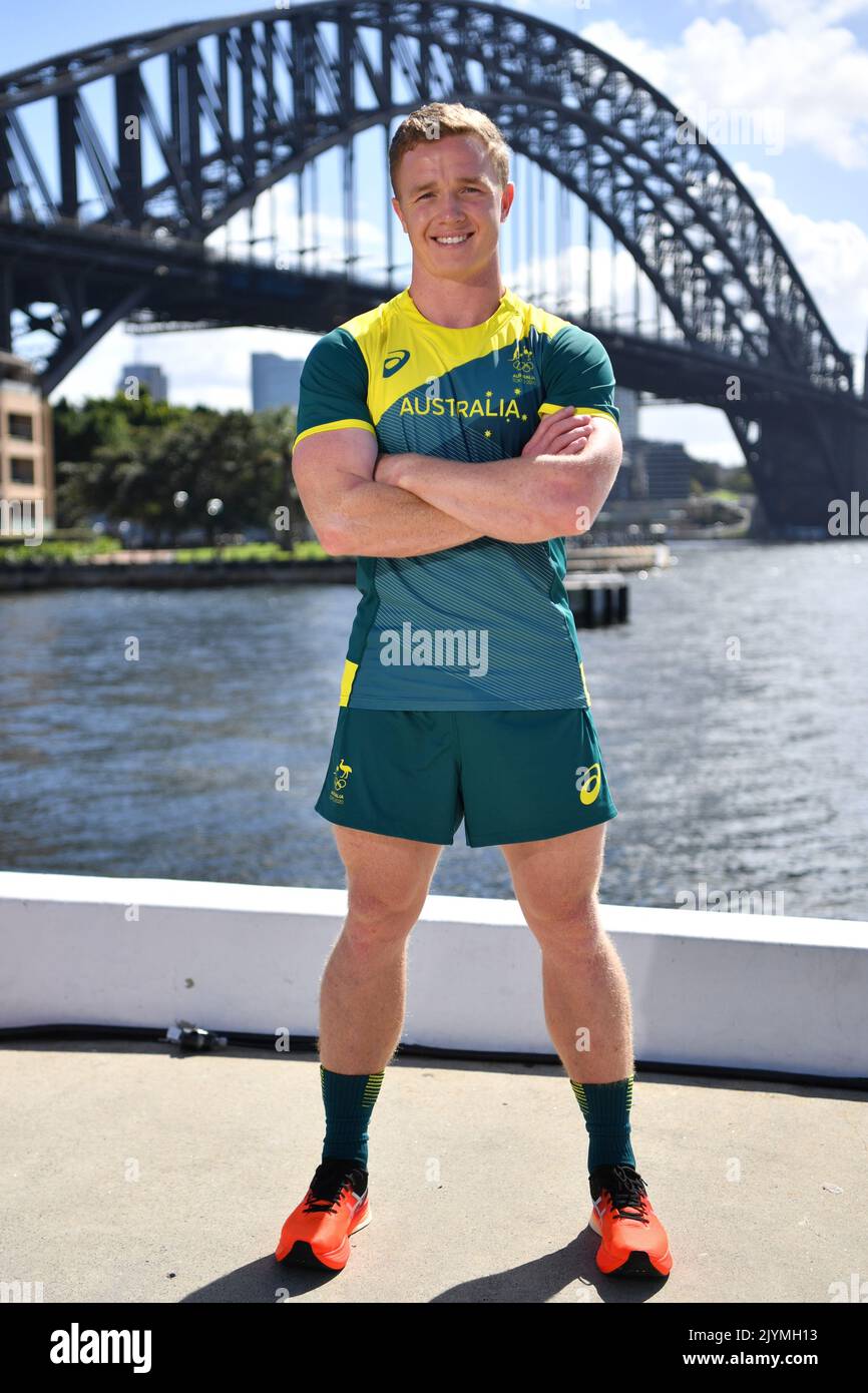 Olympian Henry Hutchison (Rugby 7’s) during the launch of the ...