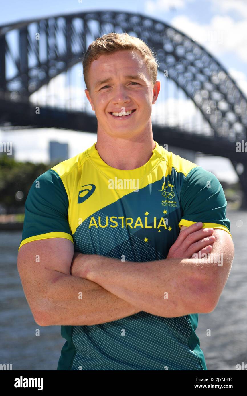 Olympian Henry Hutchison (Rugby 7’s) during the launch of the ...
