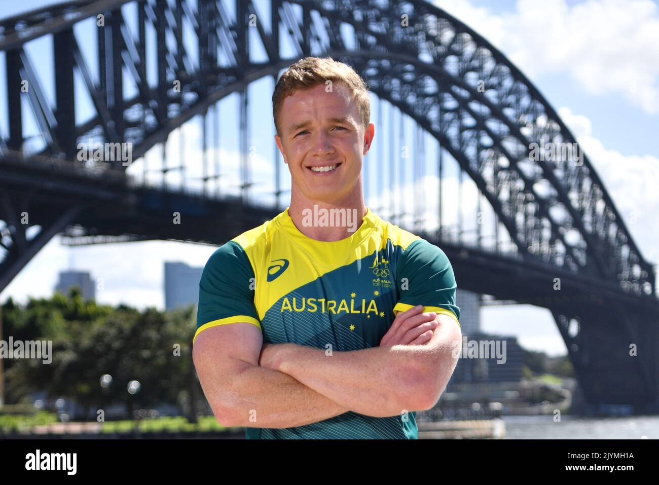 Olympian Henry Hutchison (Rugby 7’s) during the launch of the ...