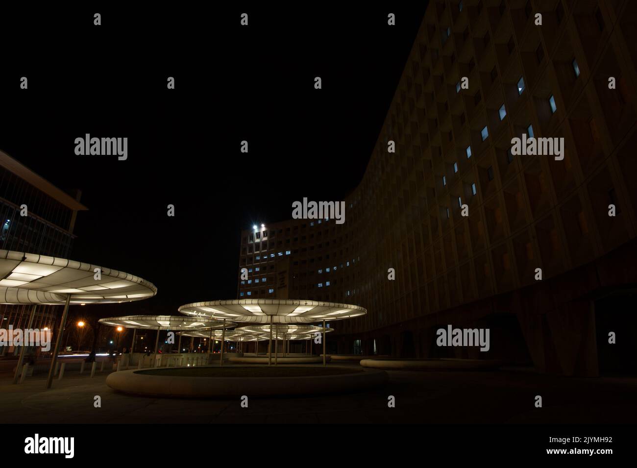 HUD headquarters building at night: Robert C. Weaver Federal Building ...