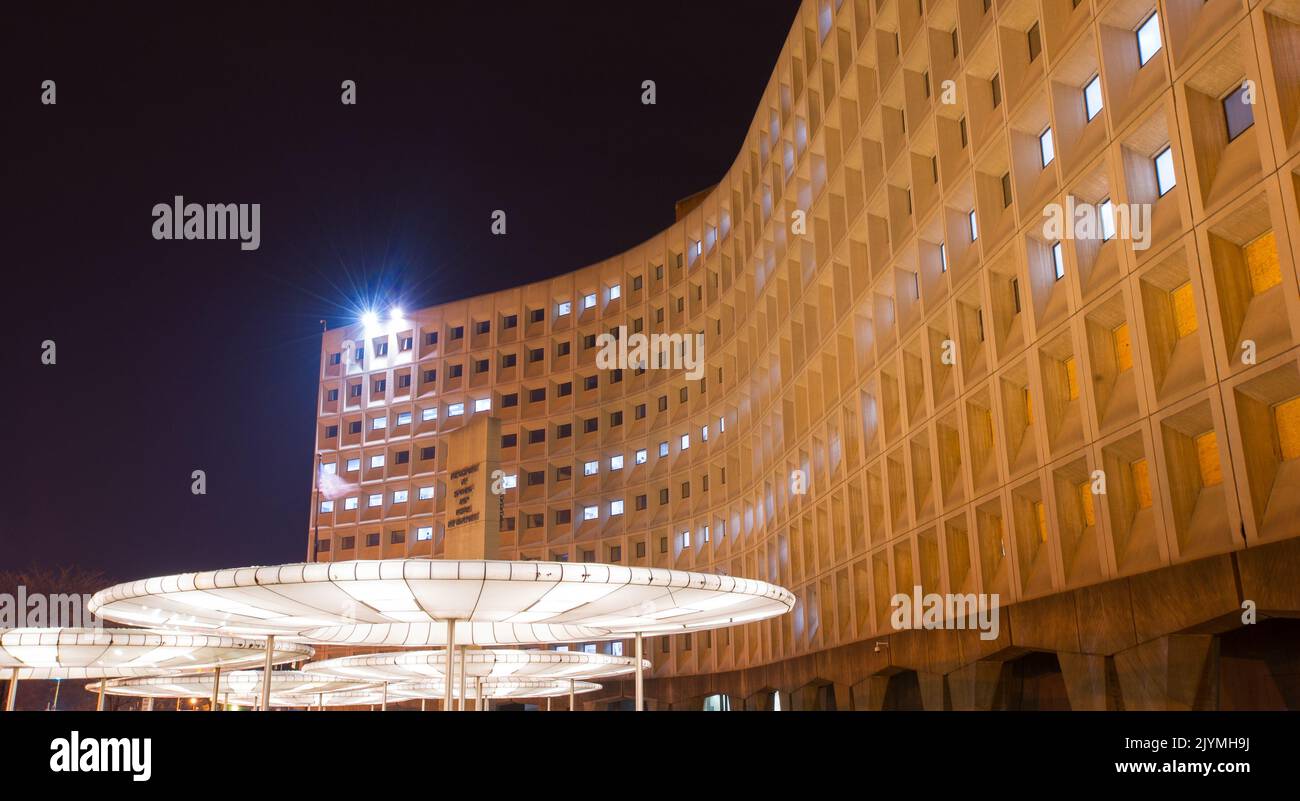 HUD headquarters building at night: Robert C. Weaver Federal Building ...
