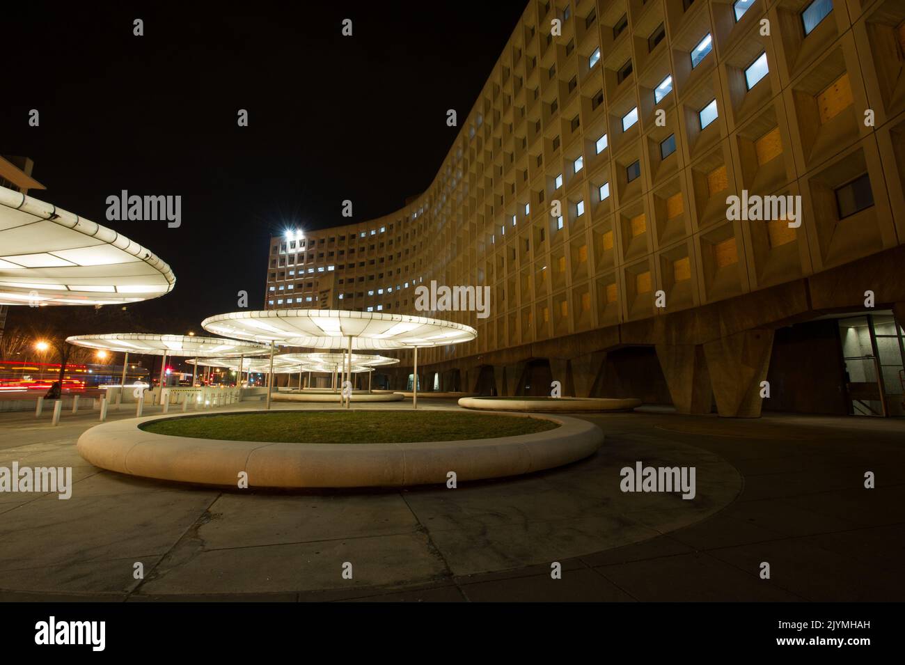 HUD headquarters building at night: Robert C. Weaver Federal Building ...