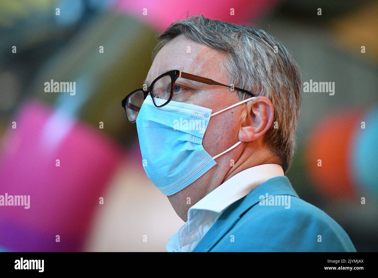 Victorian Health Minister Martin Foley looks on during a Good Friday ...