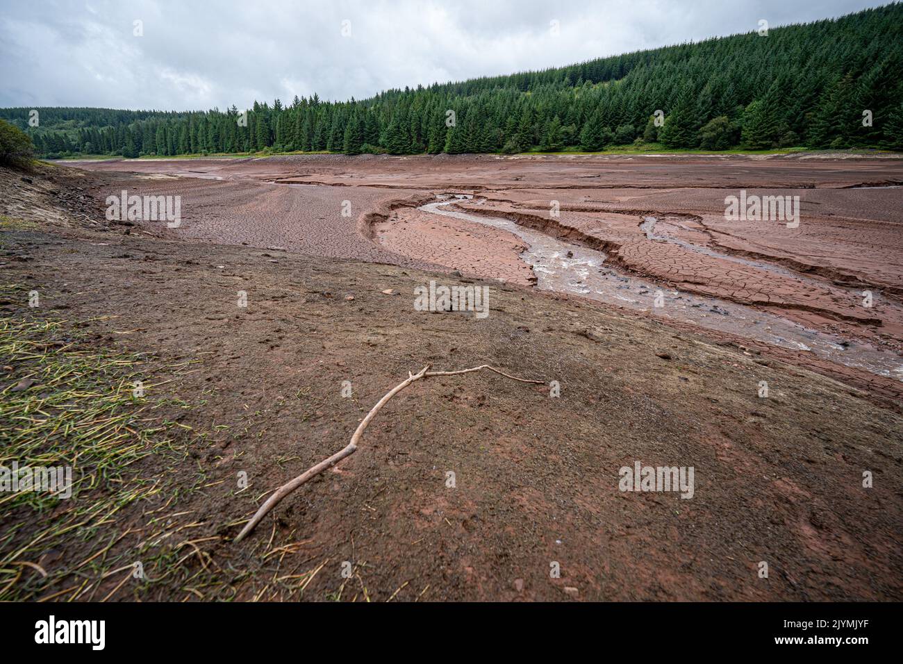 General views of Cantref Reservoir in Brecon Beacons National Park ...