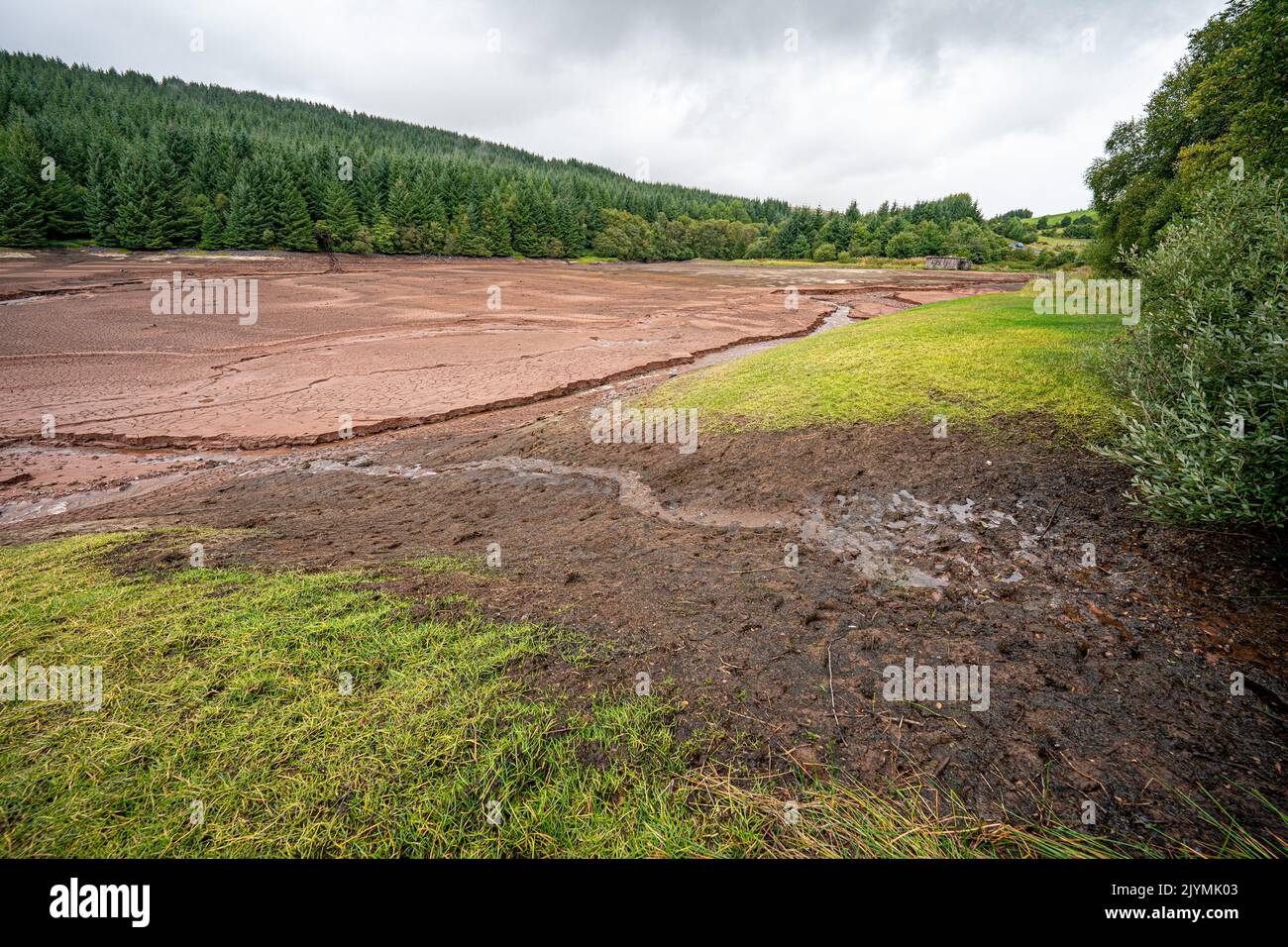 General views of Cantref Reservoir in Brecon Beacons National Park ...