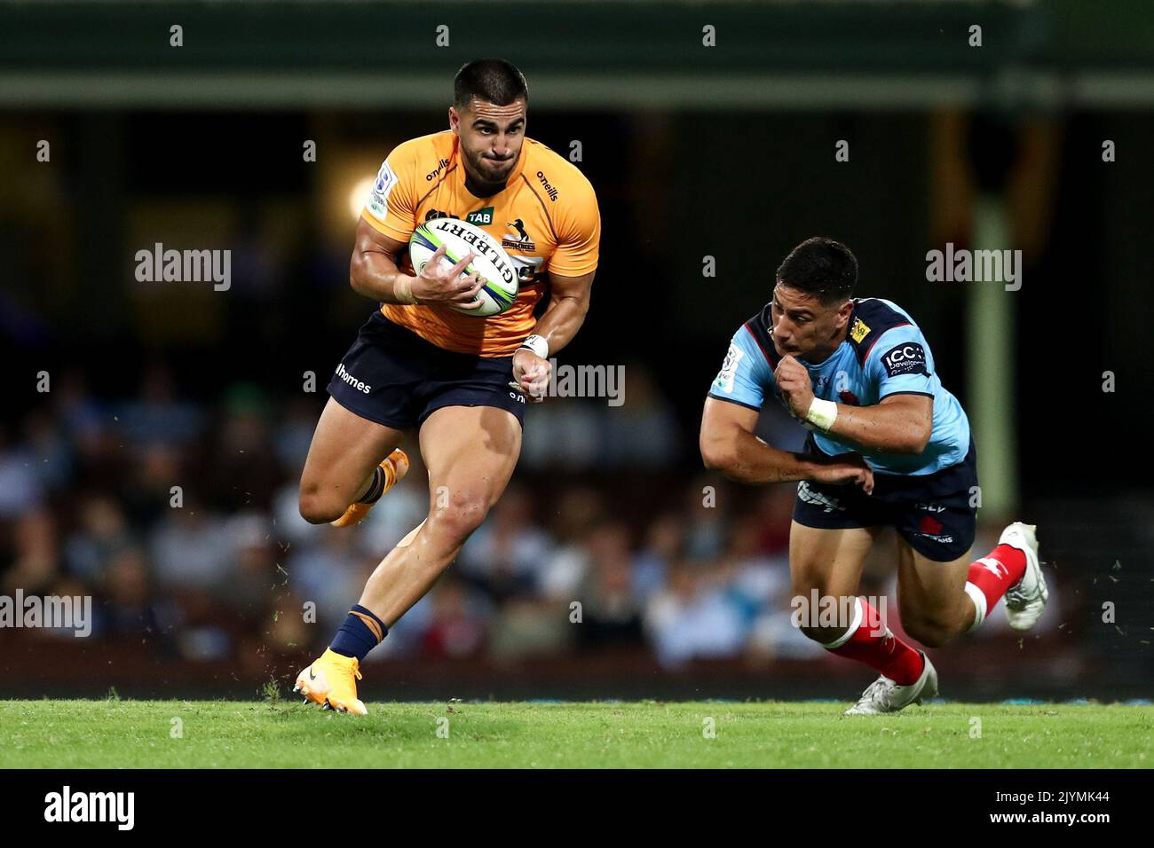 Tom Wright of the Brumbies runs the ball during the Round 7 Super Rugby ...