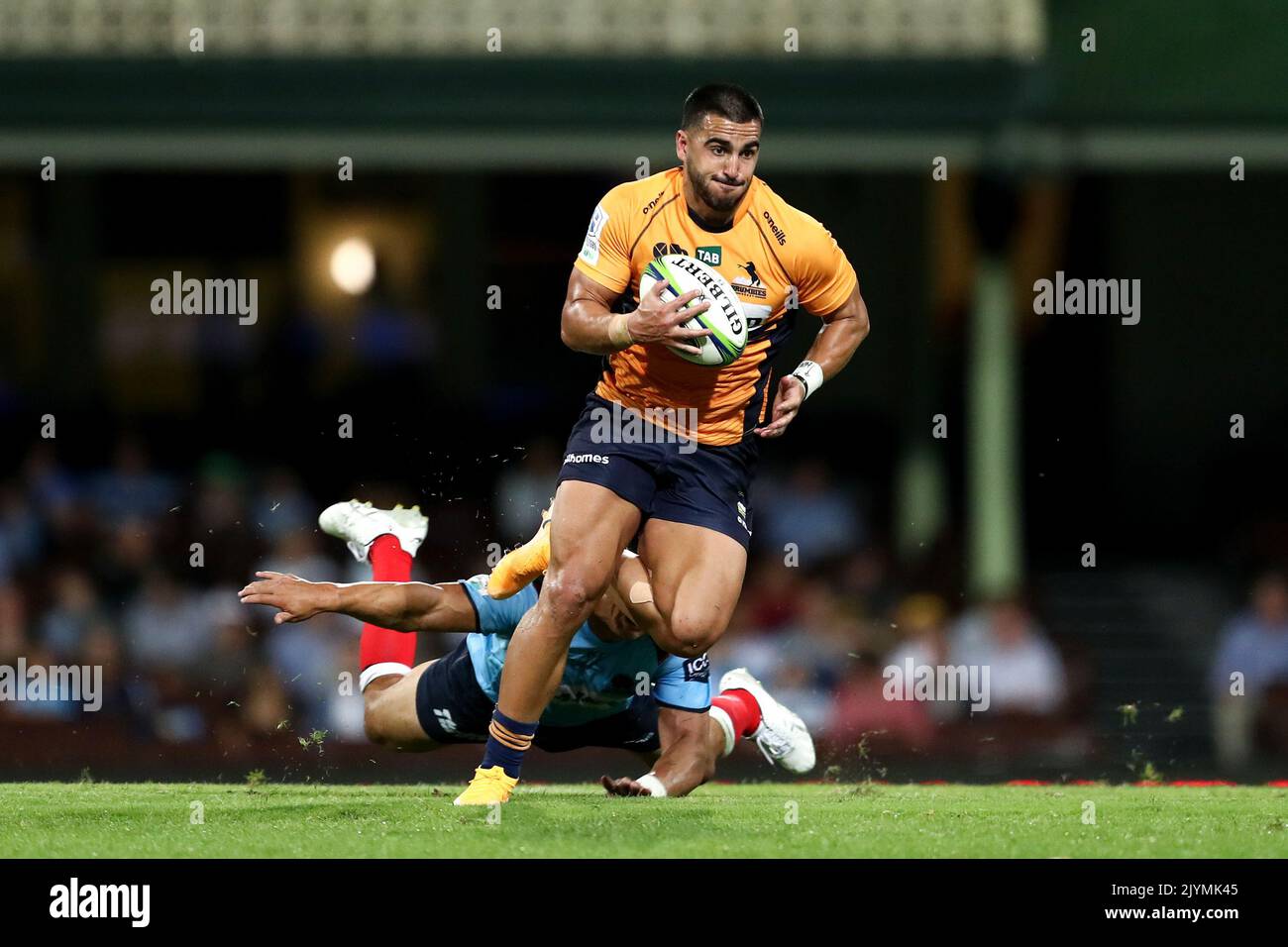 Tom Wright of the Brumbies runs the ball during the Round 7 Super Rugby ...